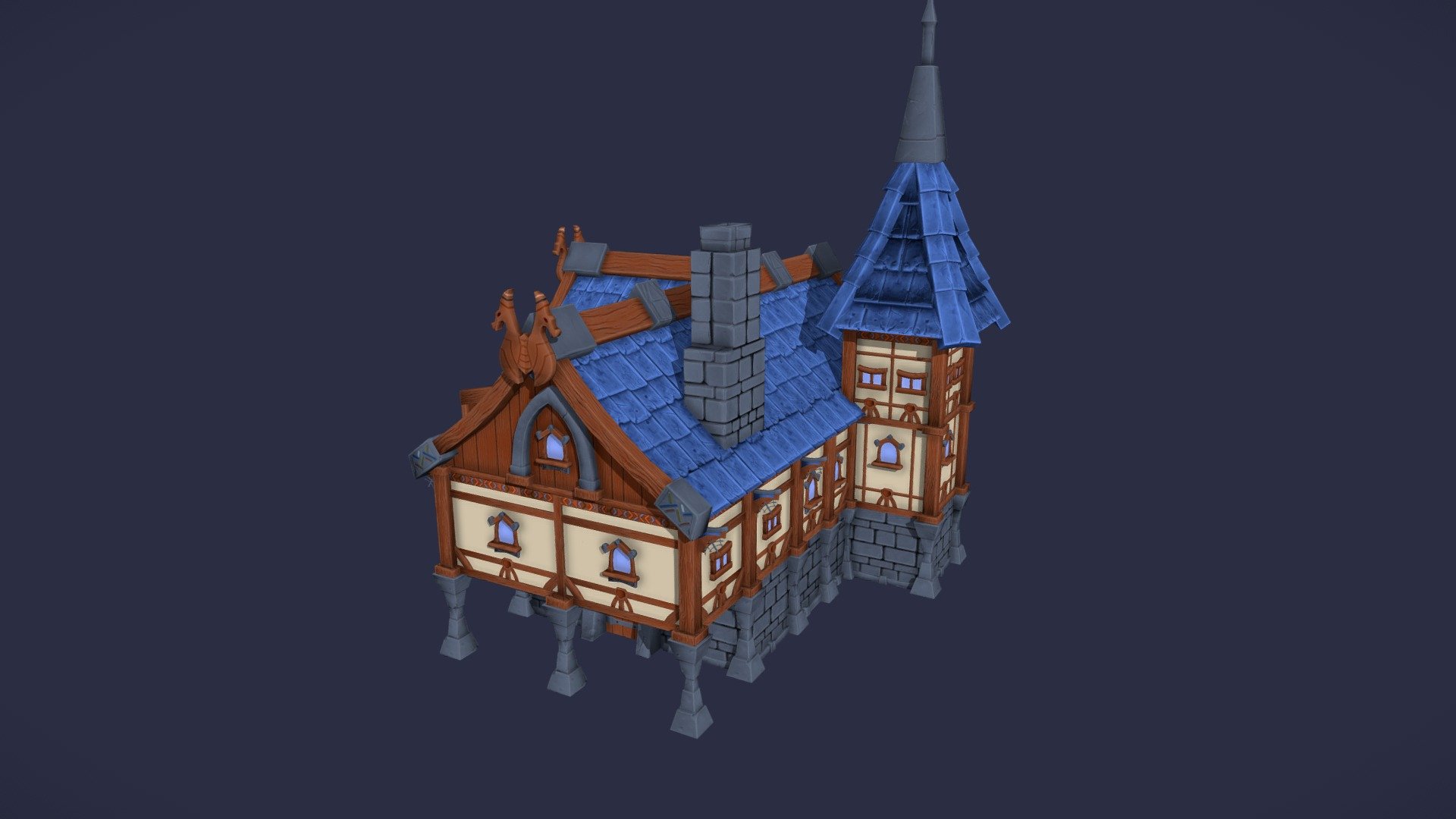 Stylized house_v3 - Download Free 3D model by kennysergoff [af90a81 ...