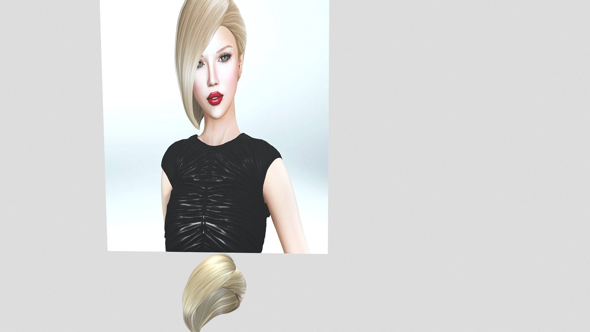 Oliva Short Mesh Polygon Hair w/ 10 Hair Texture - Buy Royalty Free 3D ...