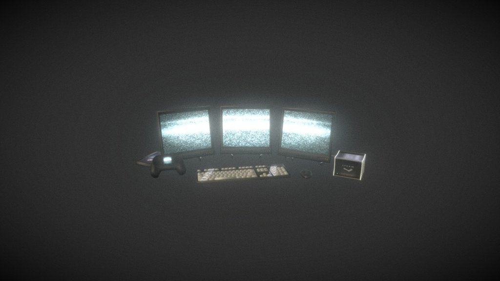Triple Screen PC w/ Steam Box - 3D model by smsithlord [af94f82 ...