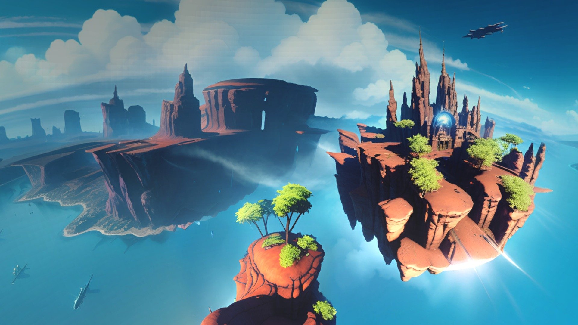 Free SkyBox fantasy lands cloudy space - Download Free 3D model by ...