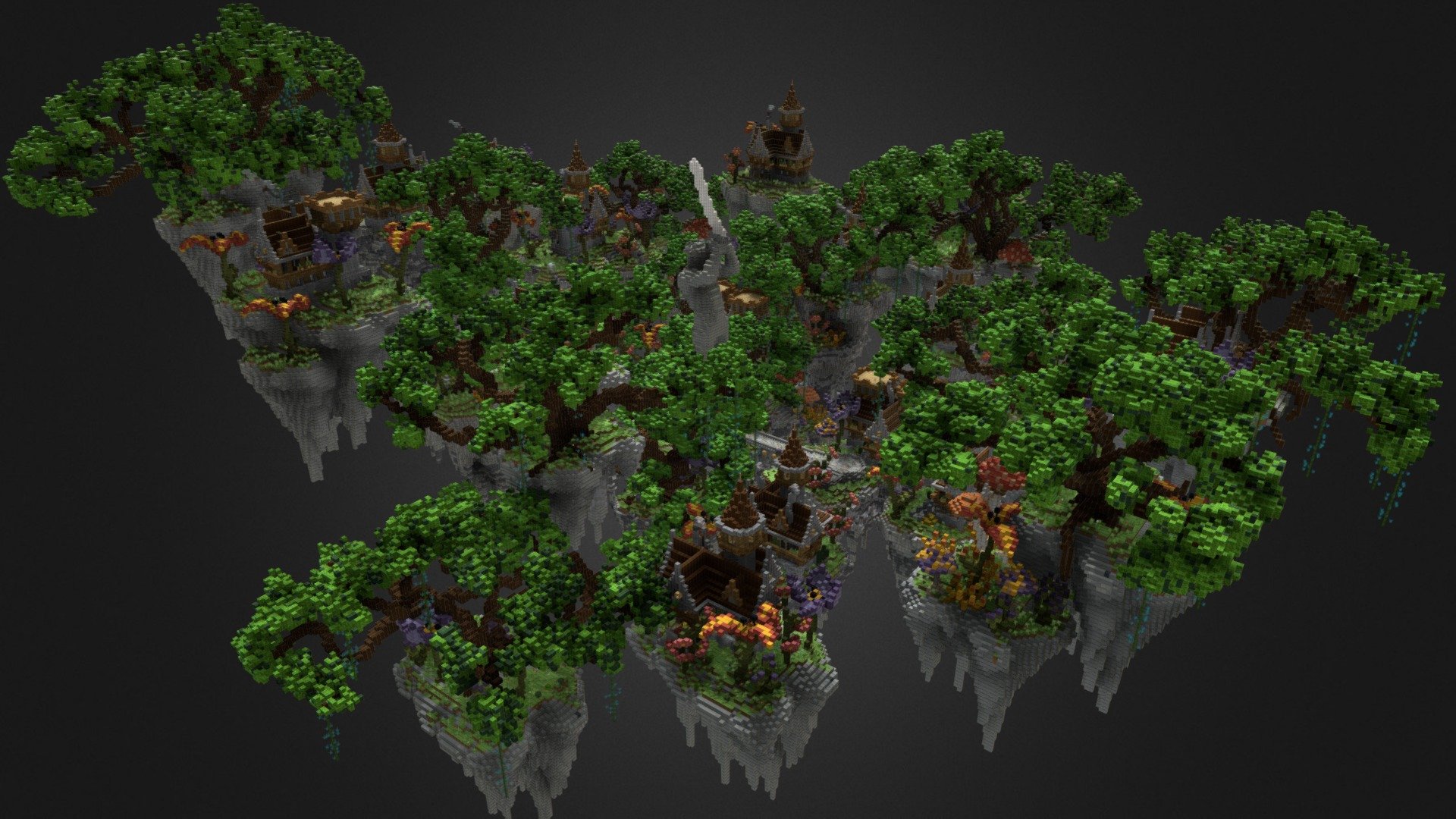 Fantasy SkyBlock Island Hub 🗽 | AliensBuilds - 3D model by AliensBuilds ...