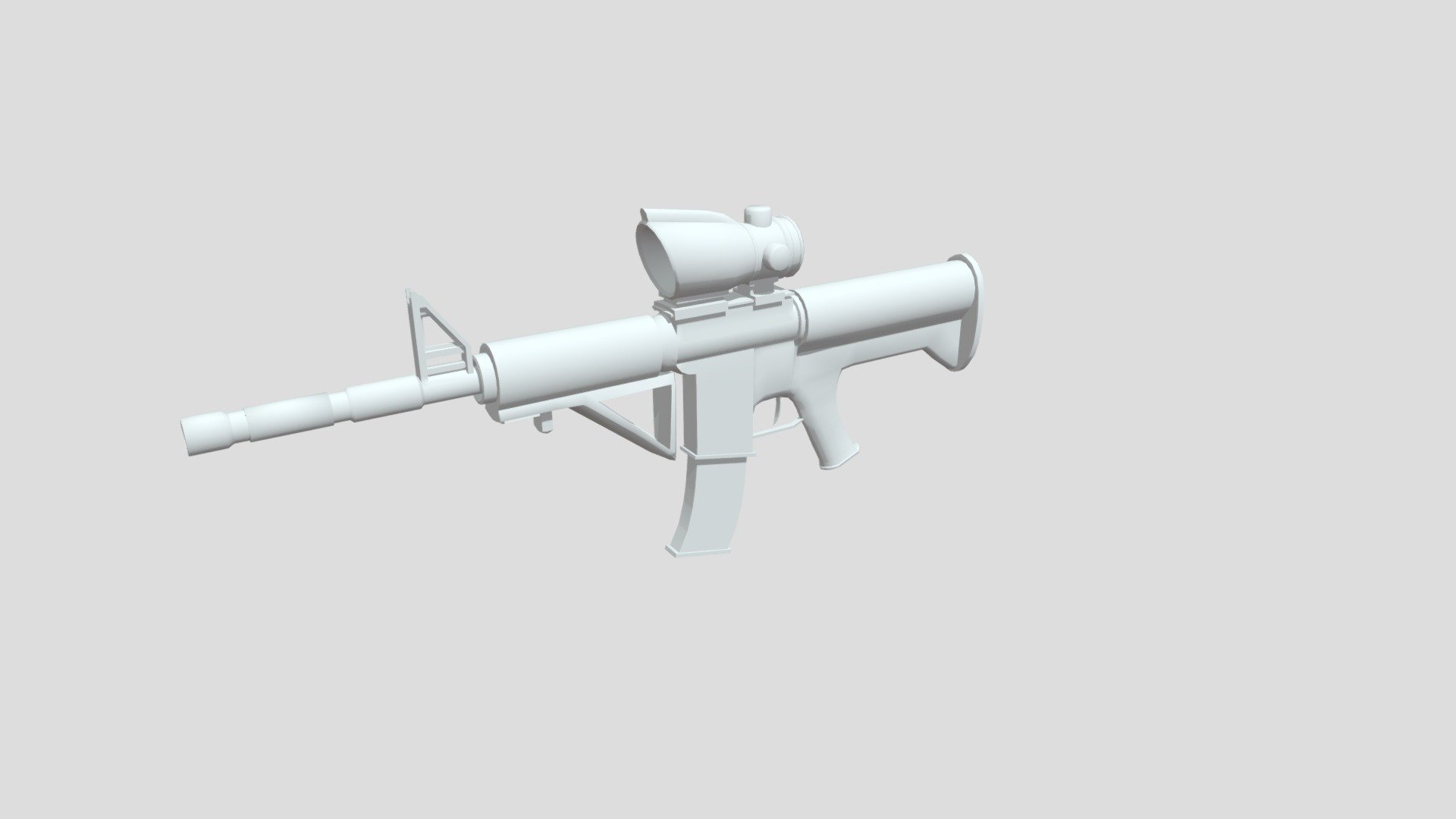 Assault Rifle M16 with Scope - Download Free 3D model by Arran ...