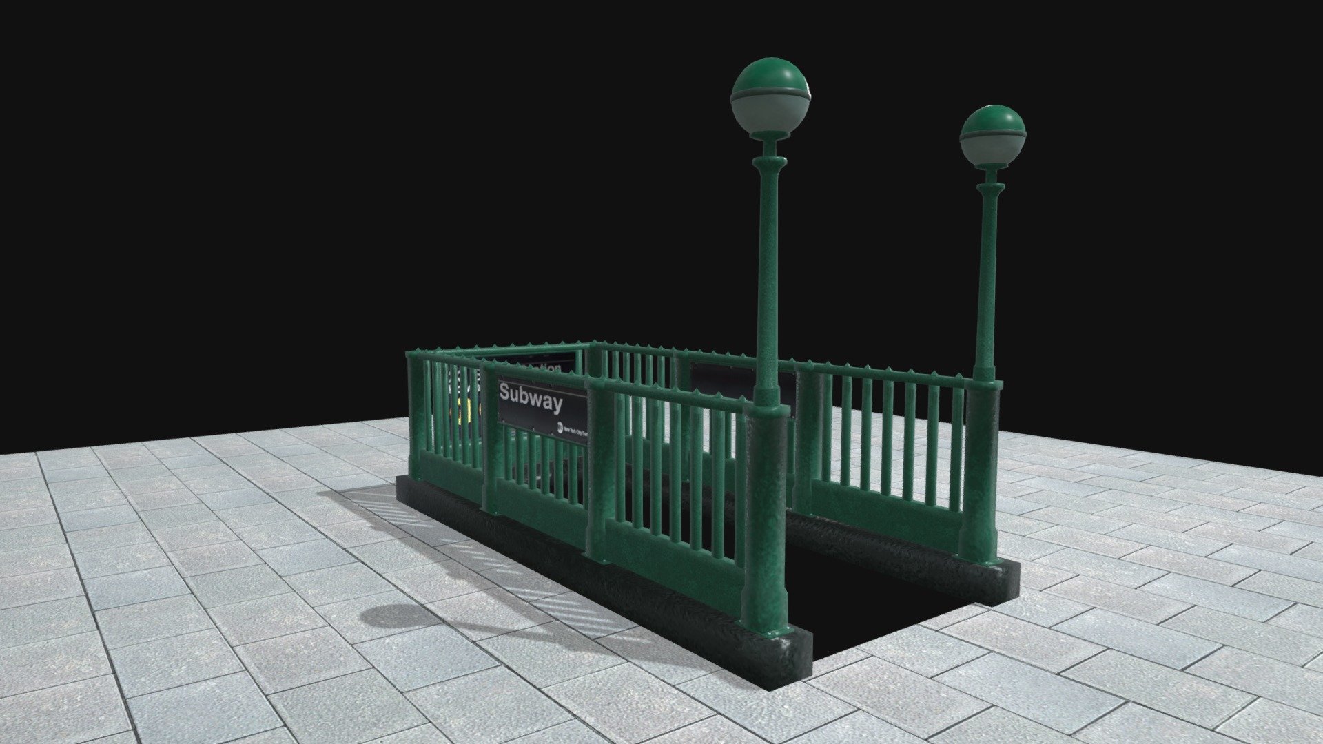 Subway Entrance V1 - Download Free 3D model by johnny_3D (@johhny_3D ...