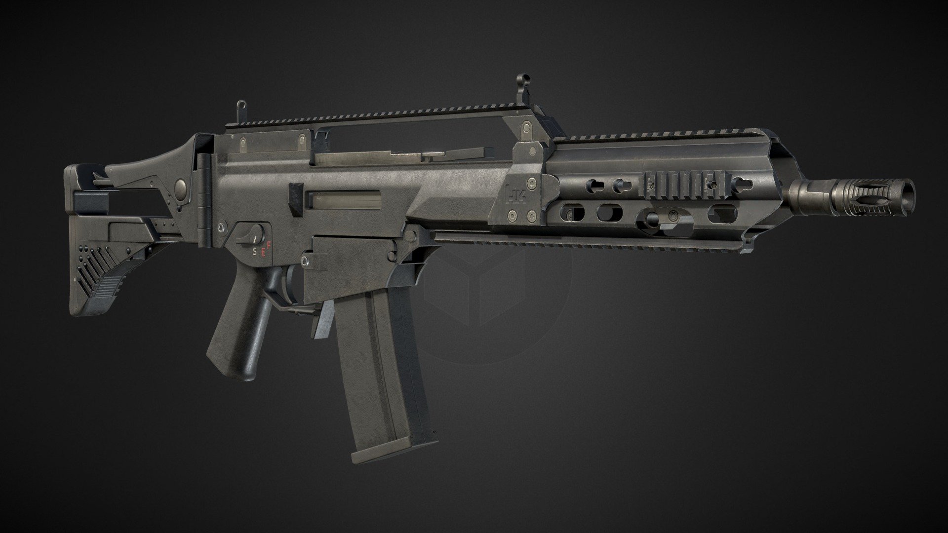 G36KA4 Assault Rifle - 3D model by Andy Cubel Art (@andy.c.art ...