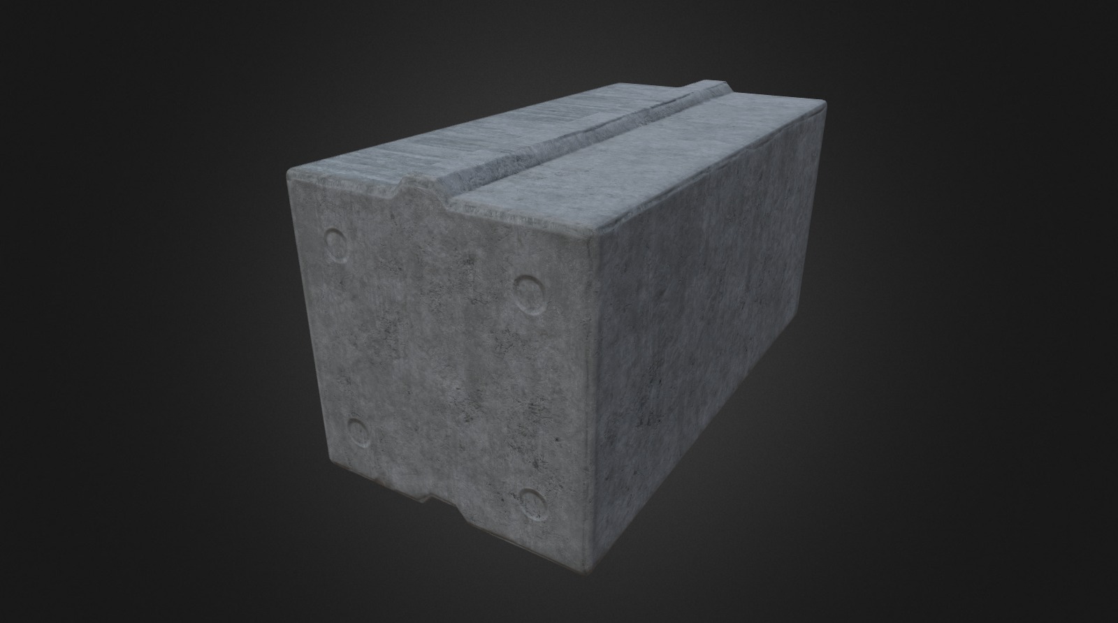 Cement Barrier - 3D model by d880 (@distance880) [af9fa65] - Sketchfab