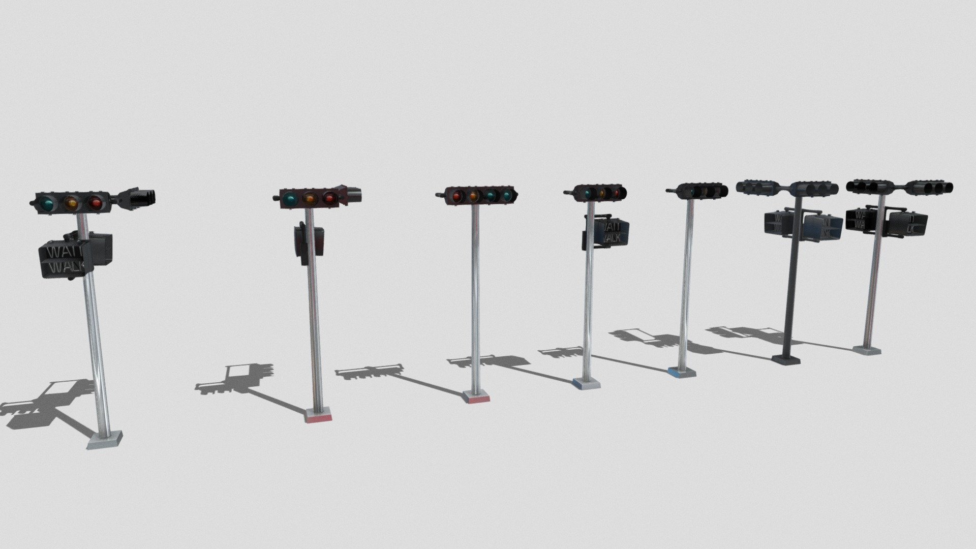 1960's Horizontal Econolite Signal set - Download Free 3D model by ...