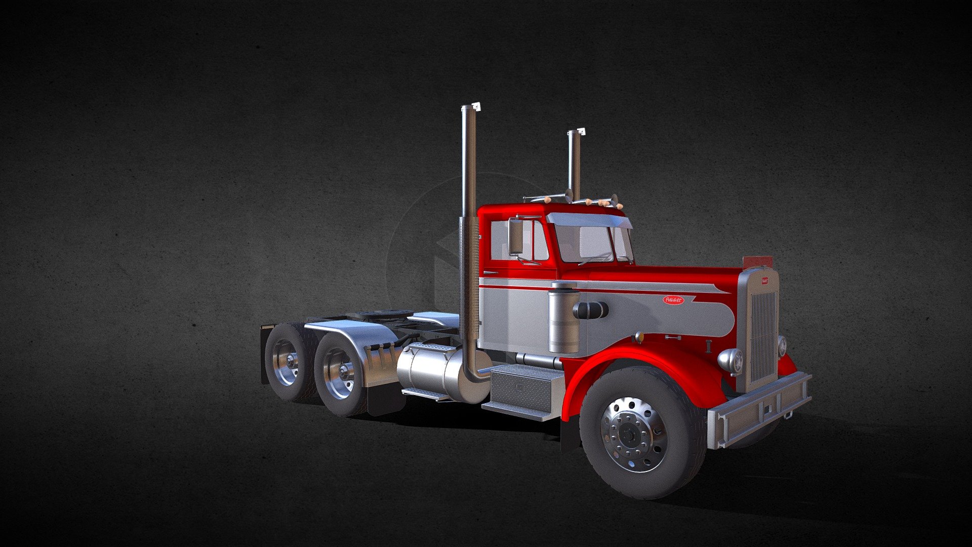 Peterbilt 351 daycab - 3D model by bansheewoj [afa9b16] - Sketchfab
