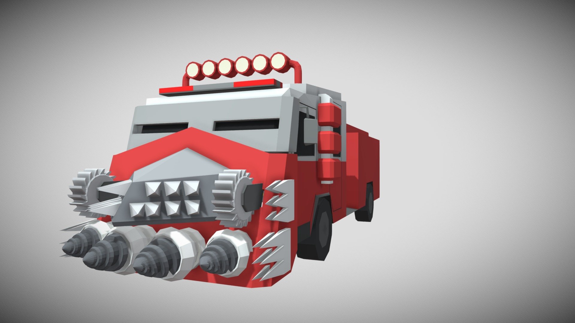 Armored Fire Engine Truck - 3D model by Round Mouse (@round_mouse ...