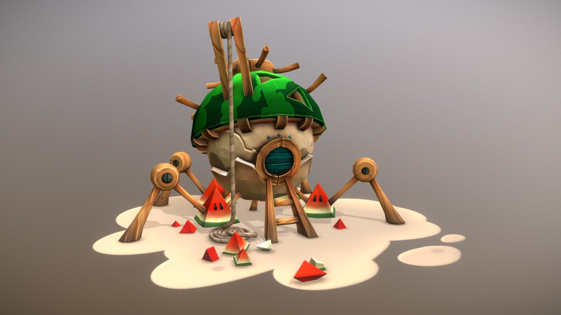 Melon House - 3D model by Anna Noetzel (@annanoetzel) [afb0266] - Sketchfab