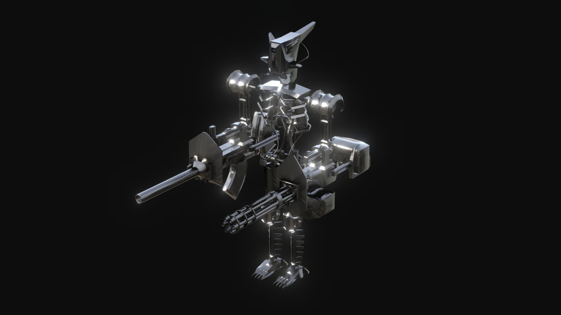 Robot Soldier - 3D model by Vladislav Jarmonov (@tafelynx) [afb0eaf ...