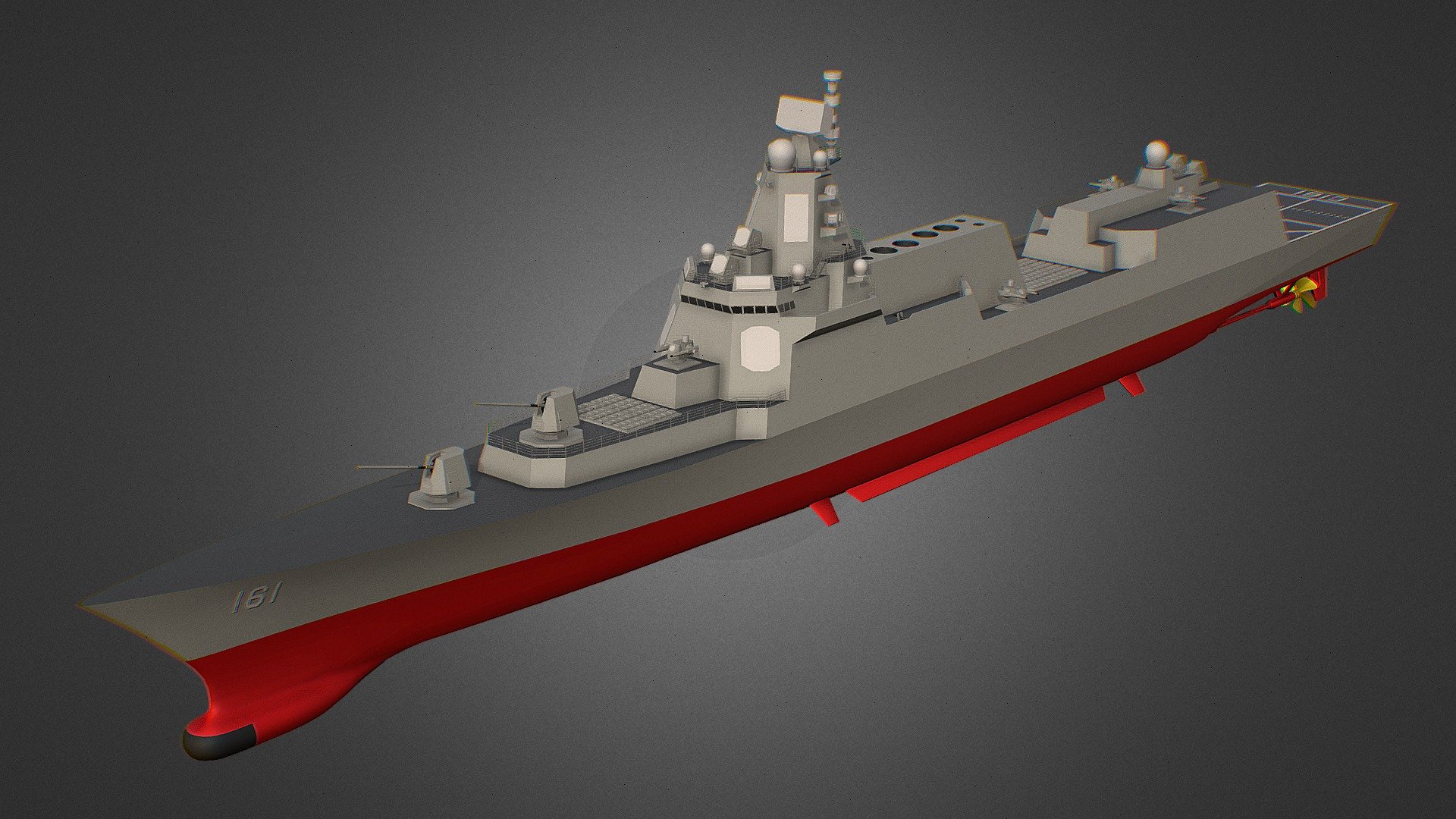 Guided Missile Cruiser "Project CG-X" (W.I.P.) - 3D model by ...