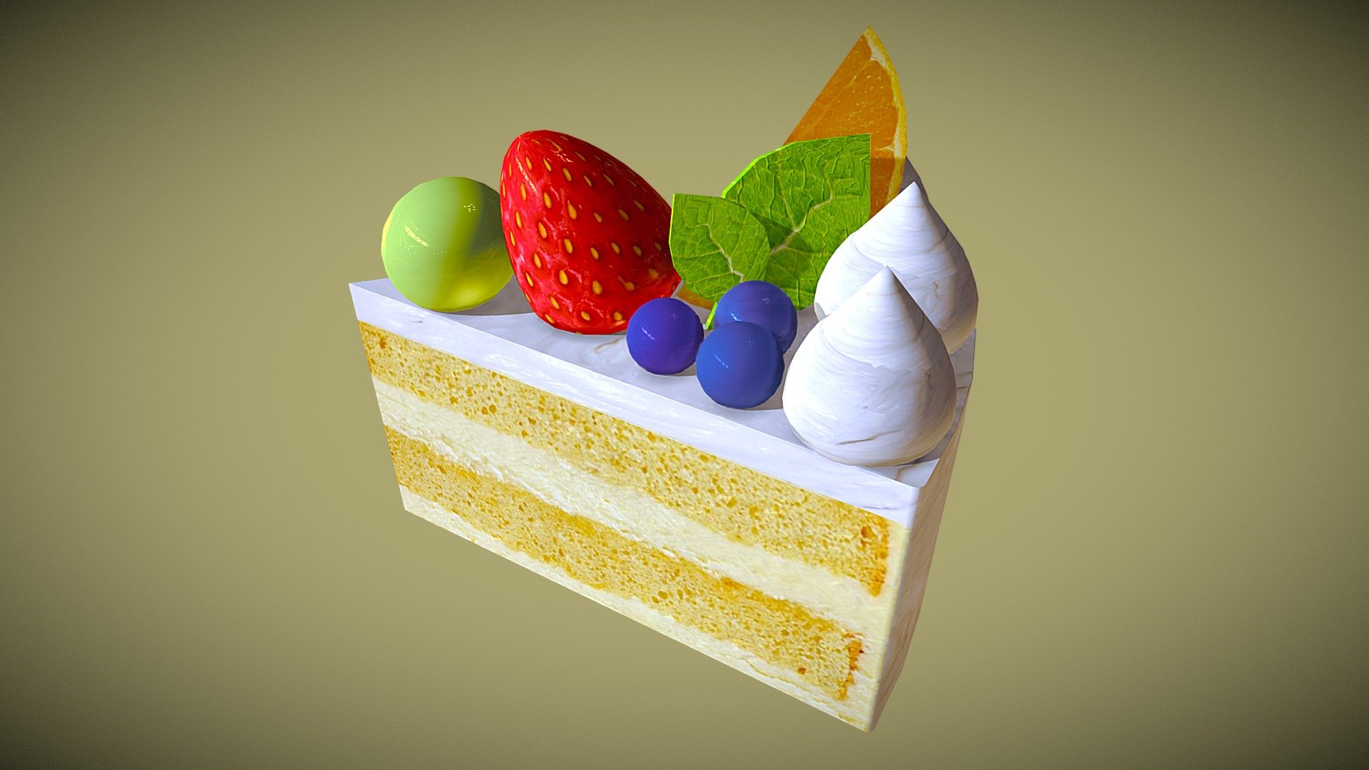 Cake - 3D model by Melissa Lam (@mellam) [afb6105] - Sketchfab
