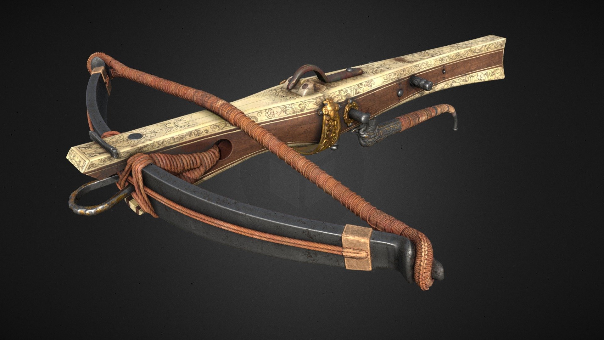 Medieval Crossbow - 3D model by Kiril Niklov (@KirilNikolov) [afb6bbe ...