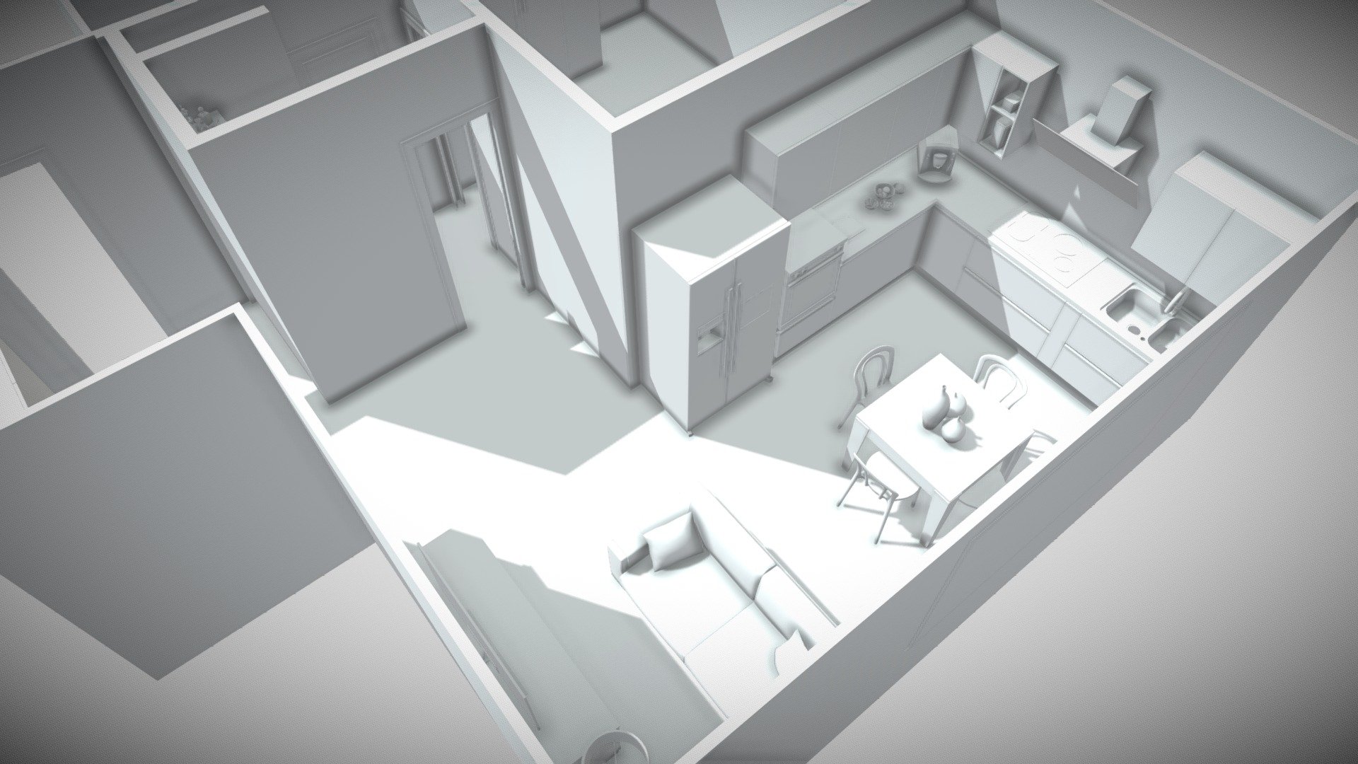 Wireframe - Apartment 37 - Download Free 3D model by baldoVReal ...