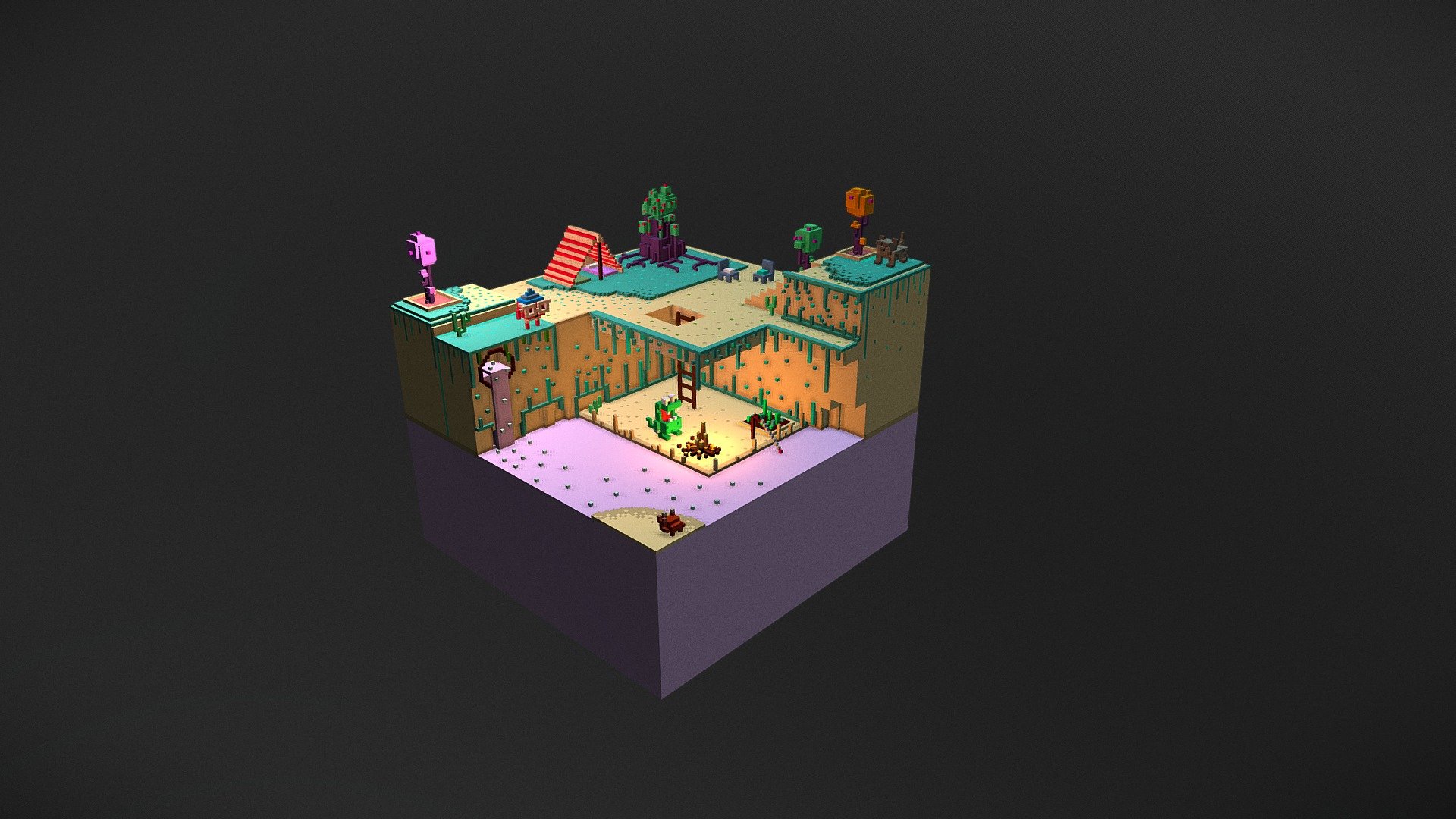 Fire camp - 3D model by maracrt [afba682] - Sketchfab