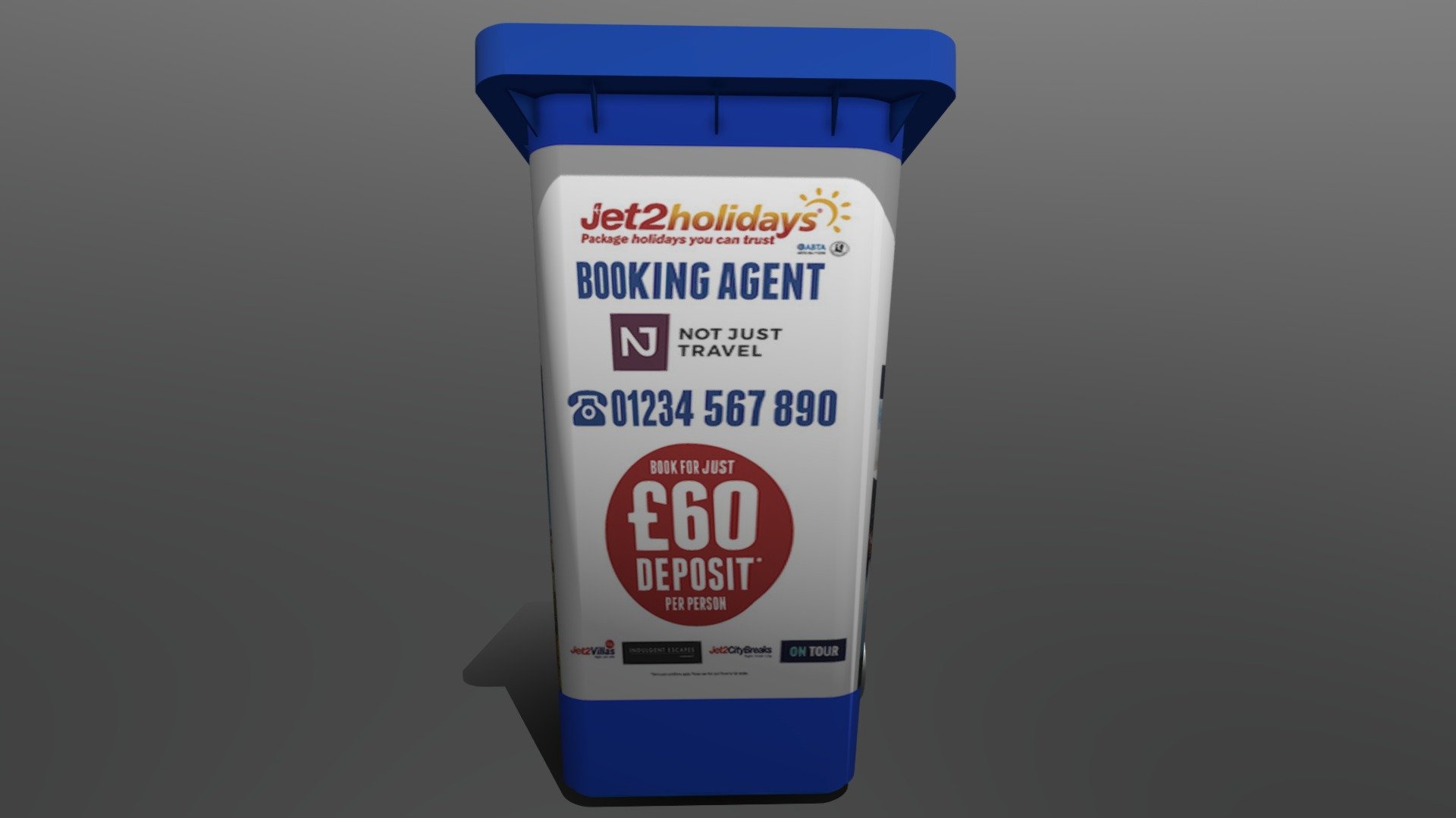 Jet2holidaysandNotJustTravelwheeliebinvisual - 3D model by PRO3D ...