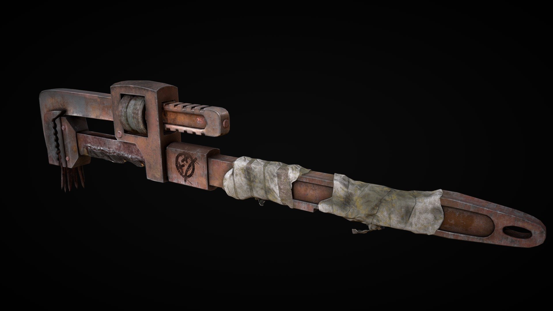 Weaponized Rusty Wrench - 3D model by RundownStudios [afc42a1] - Sketchfab