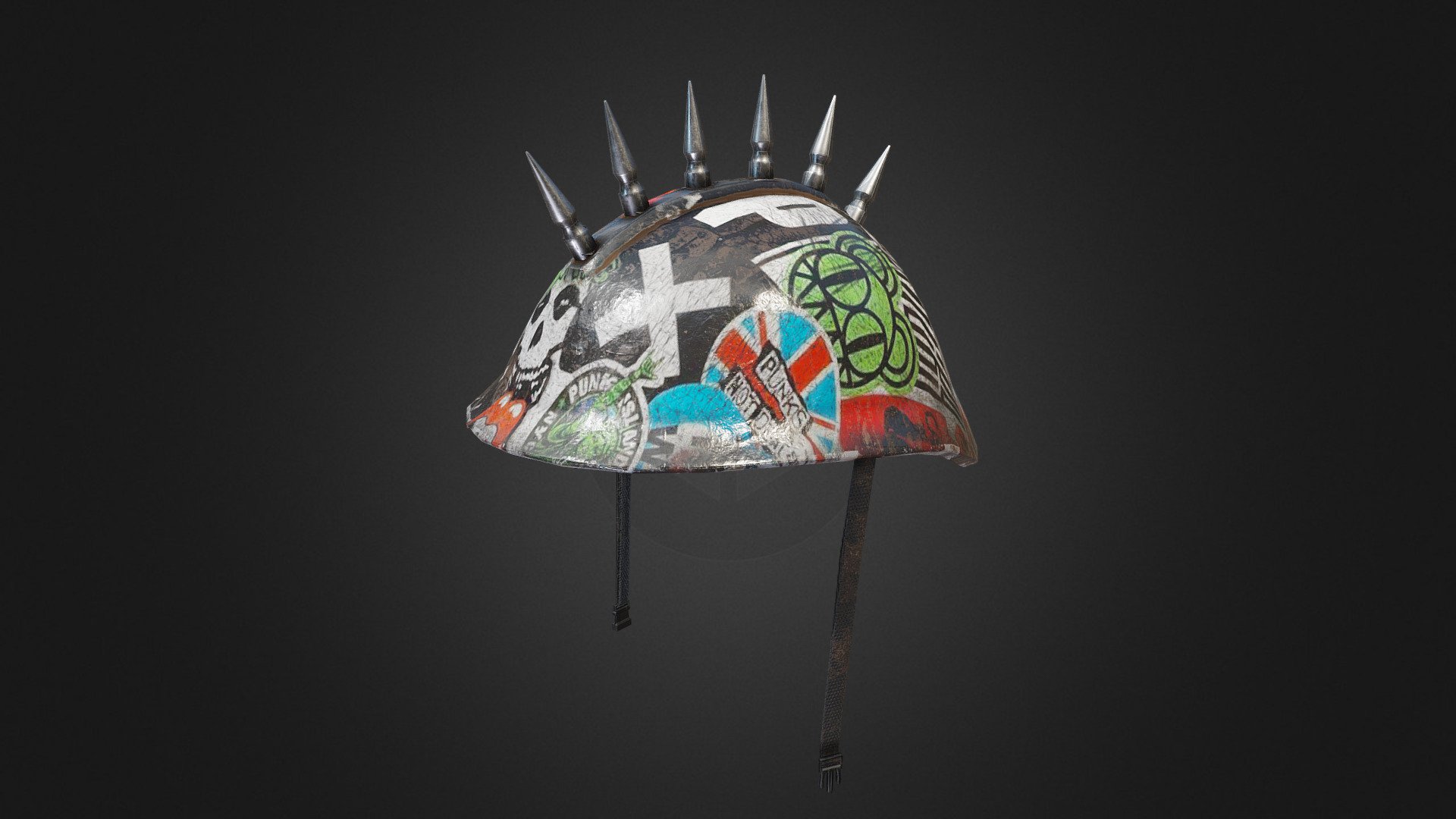 Punk Helmet - Buy Royalty Free 3D model by pozo3d [afc444e] - Sketchfab ...