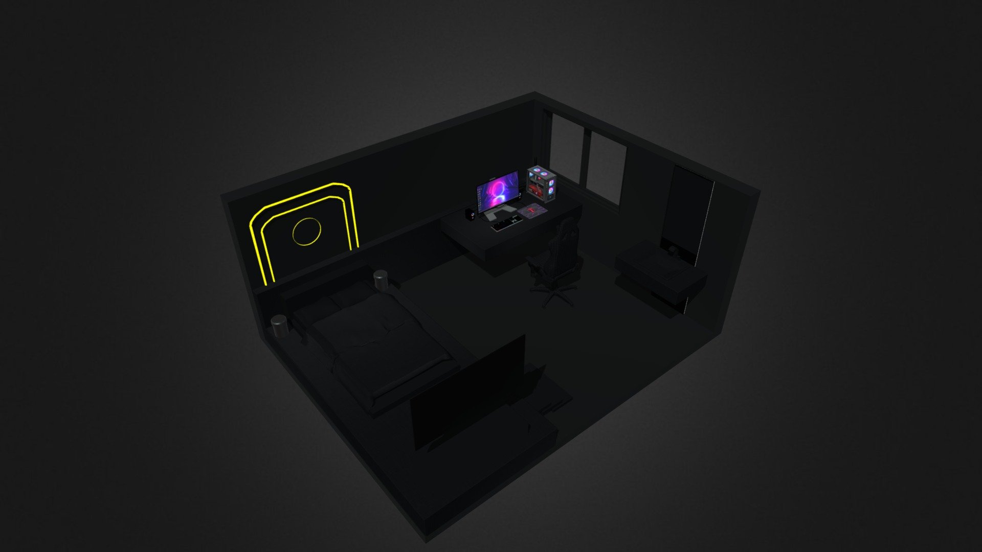 GAMER ROOM - Download Free 3D model by 3DMAN (@3dmanx888) [afc5763 ...