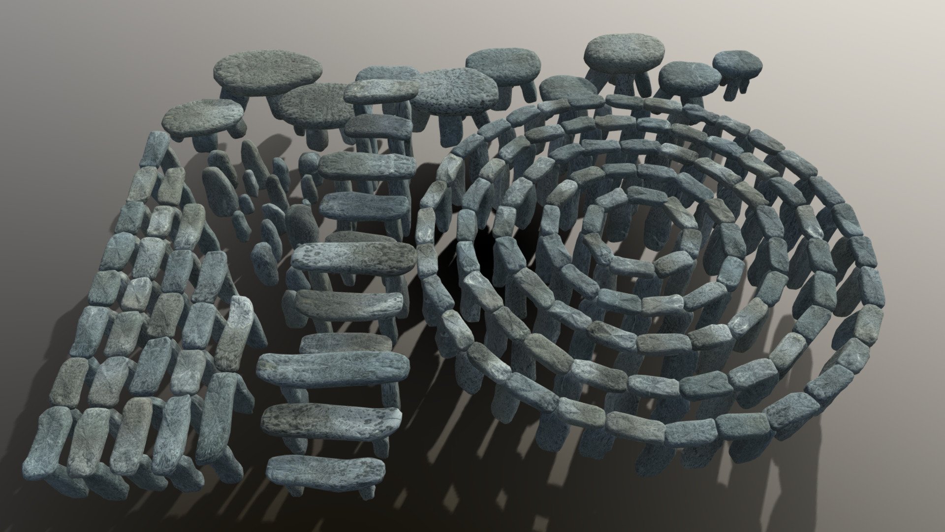 Megalithic Monuments Pack (dark, medium-Poly) - Buy Royalty Free 3D ...