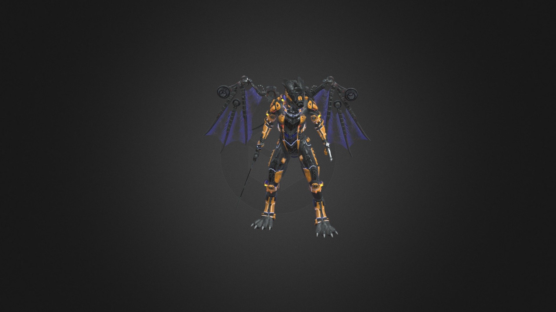 Sci-fi character dragon warrior futuristic - Download Free 3D model by ...