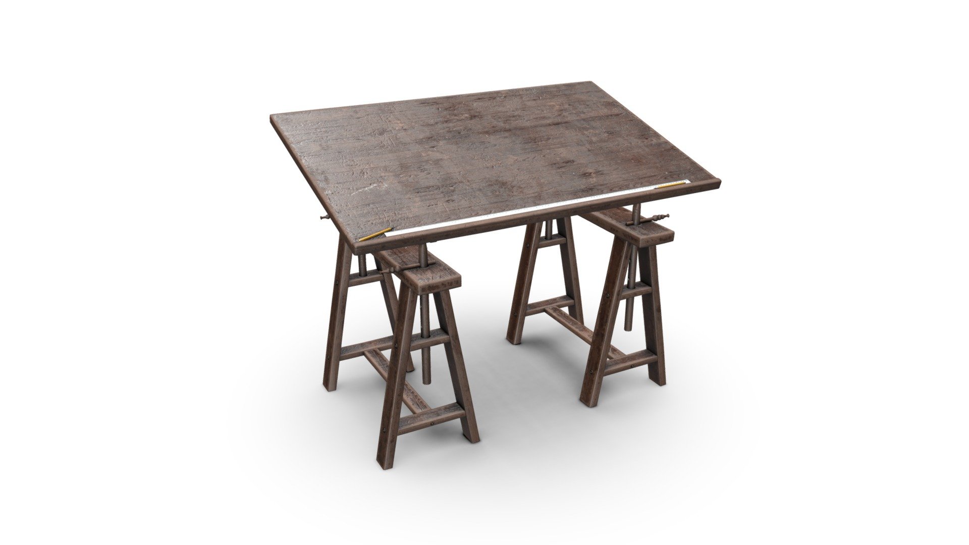 Old Drafting Table - Buy Royalty Free 3D model by RenderRum Filip Rumin ...