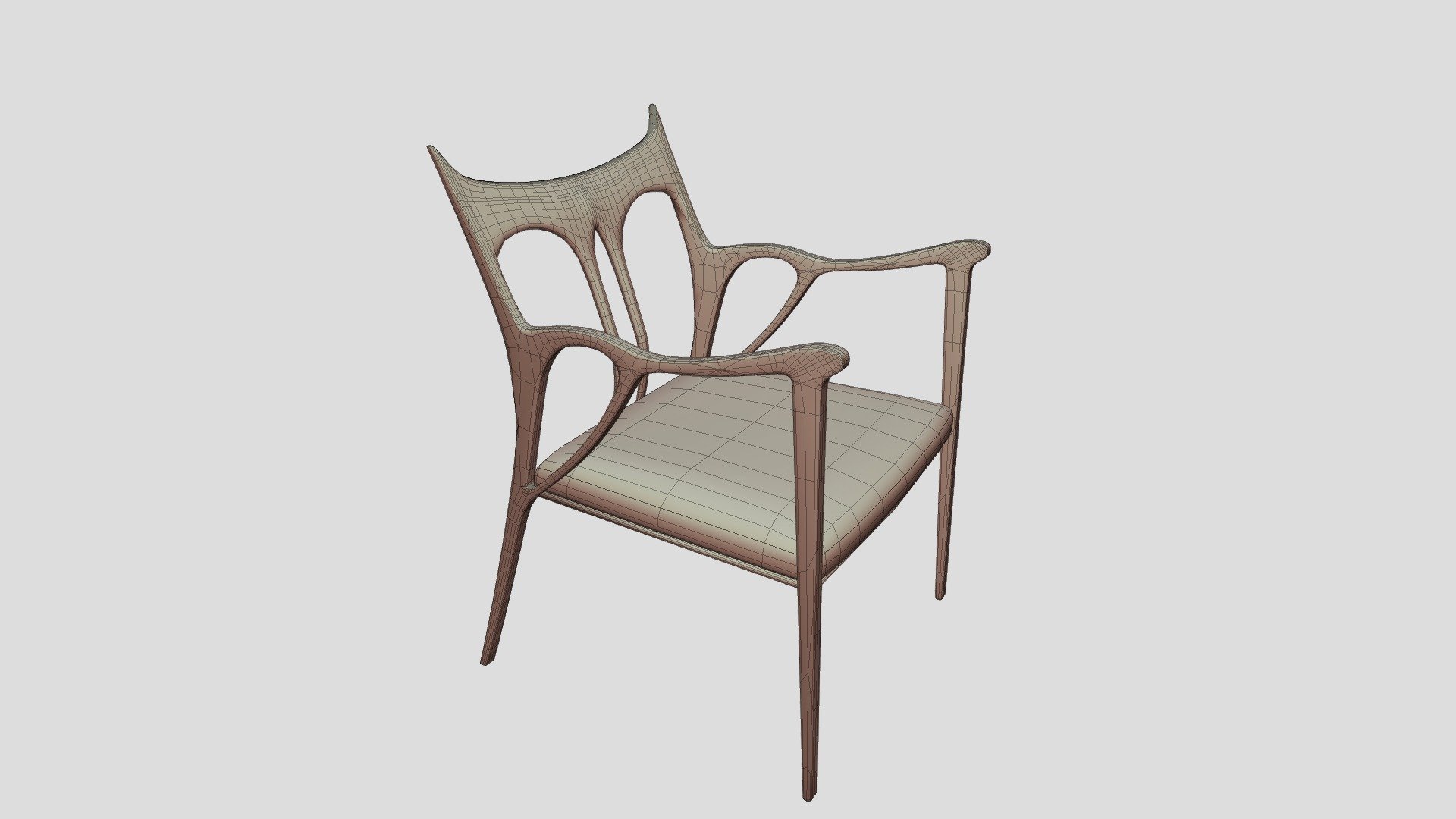 Black Brass Sculpted Chair by Misaya 3D model - 3D model by dhe2artvis ...