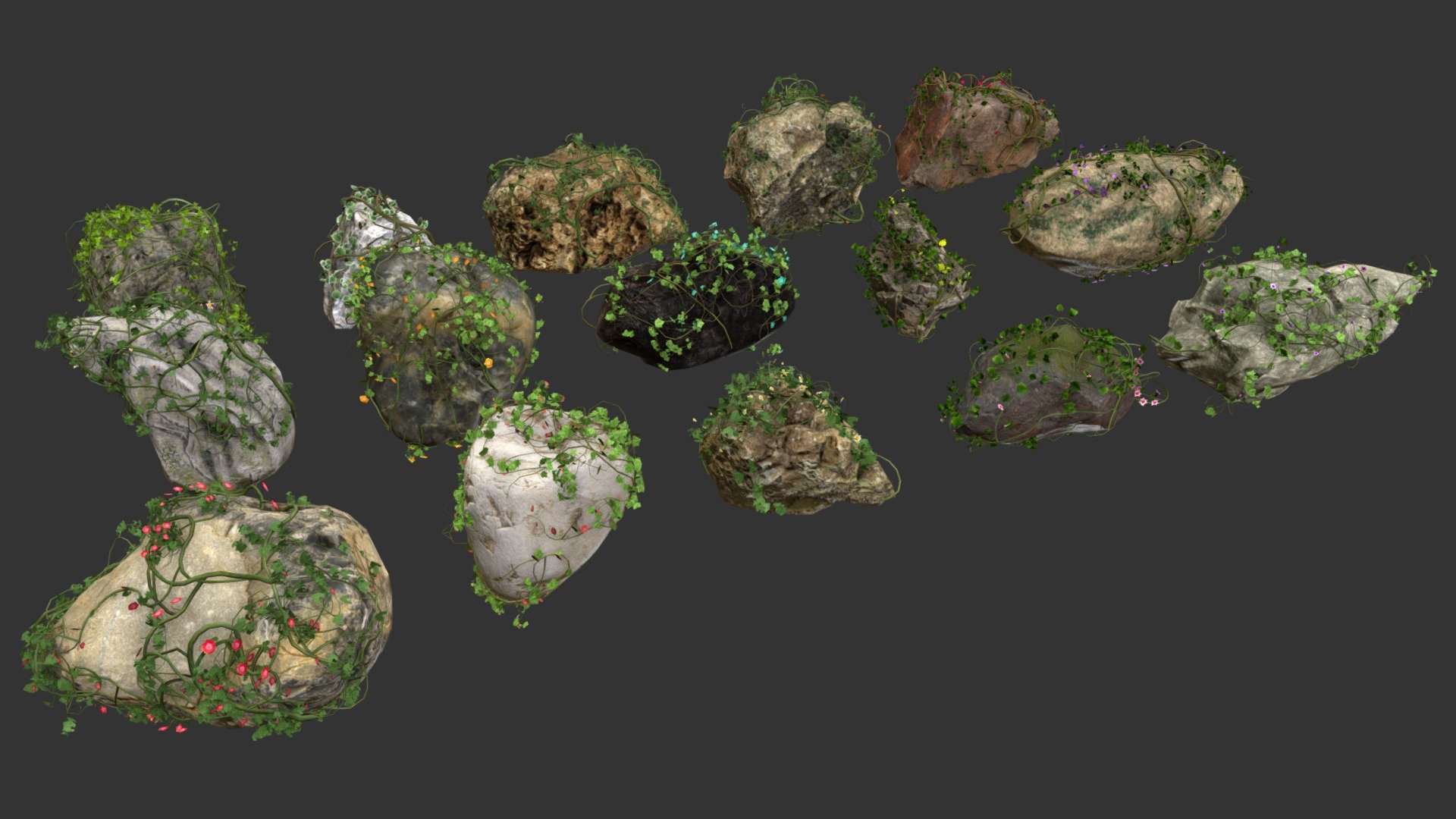 Rock Collection 01 Low poly - Game Ready - 3D model by josluat91 ...