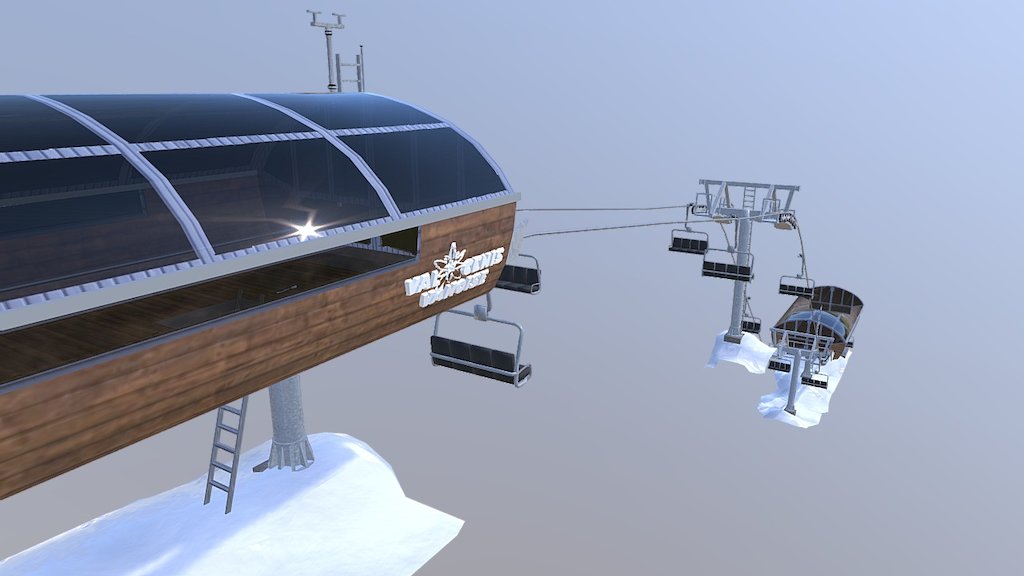 Chair Lift - Download Free 3D model by Kagelok [afd305c] - Sketchfab