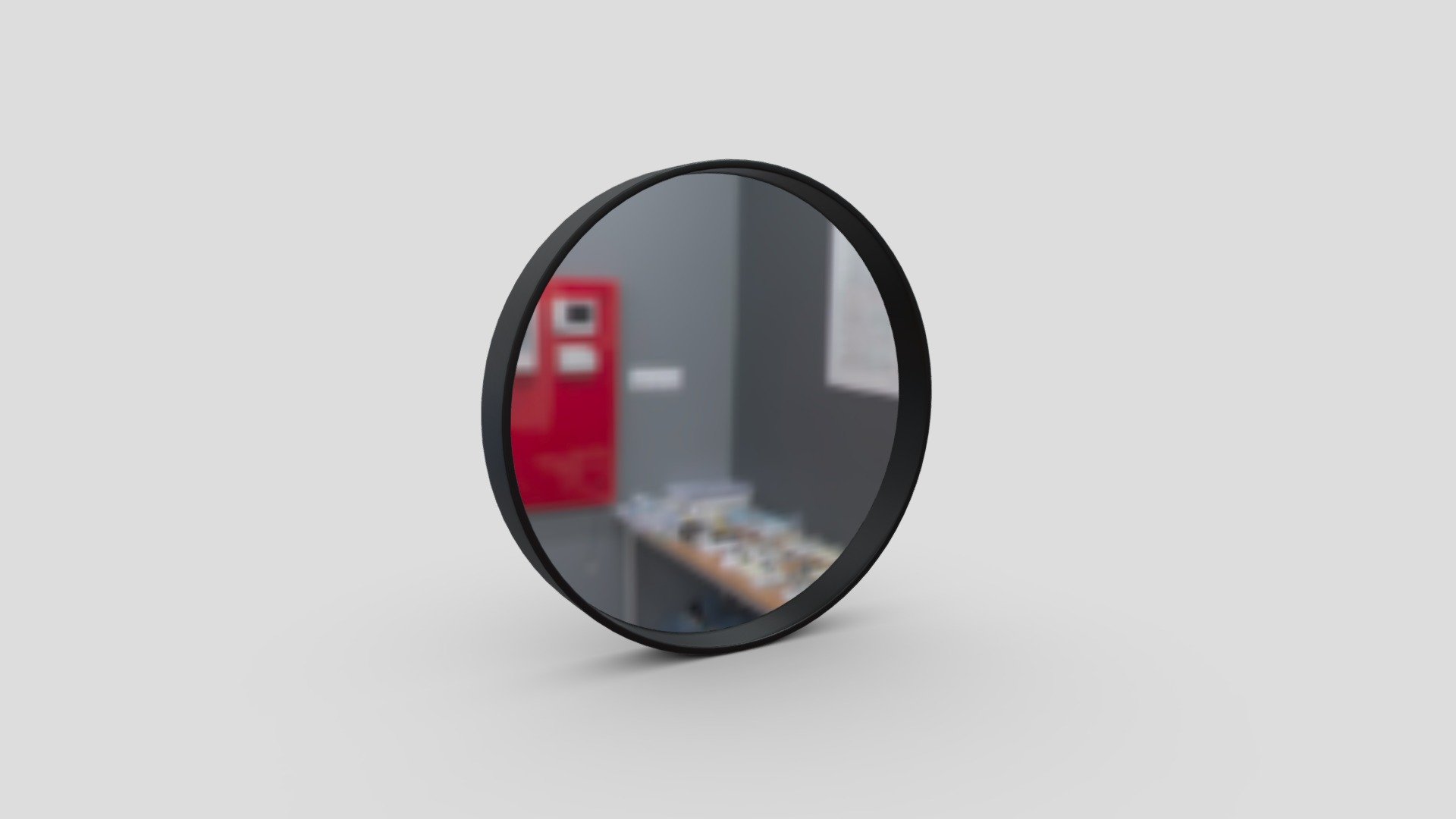 Wood round mirror - Buy Royalty Free 3D model by interior model ...