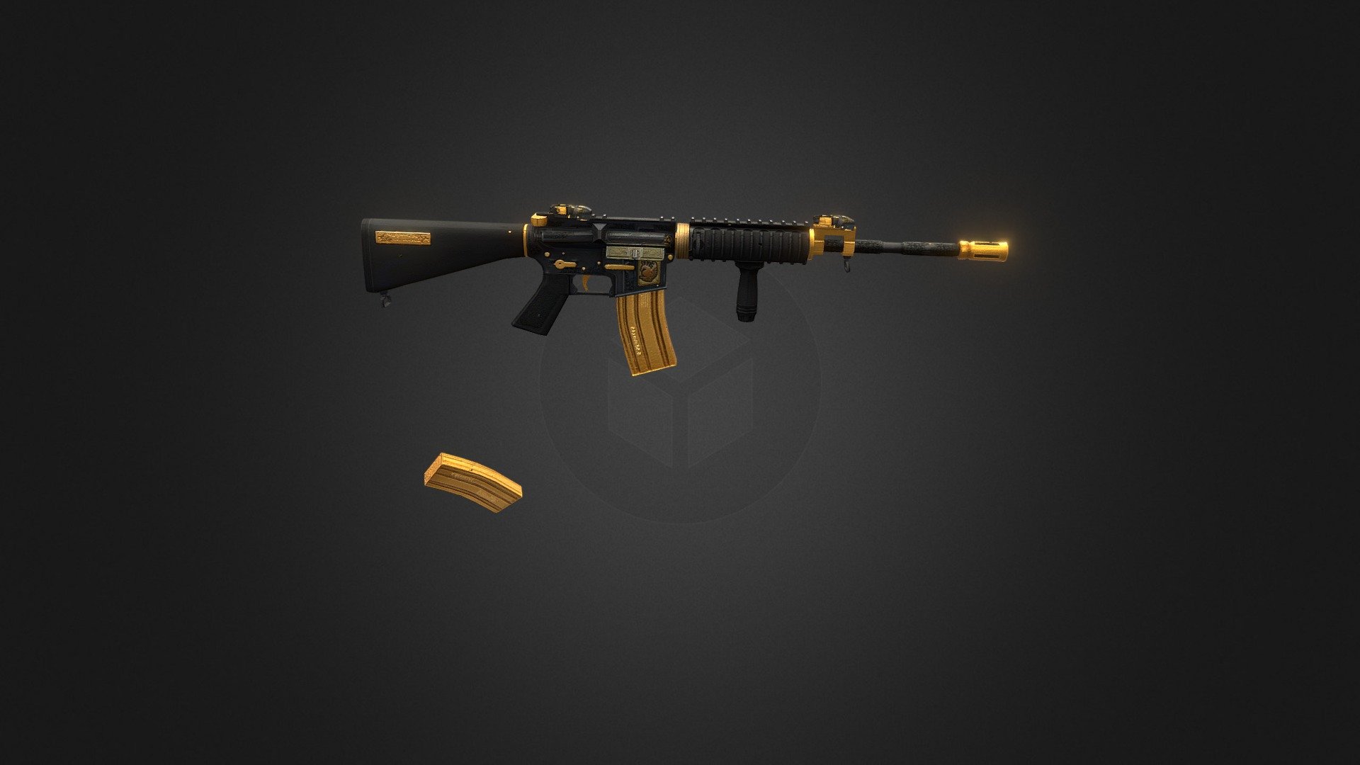 M4 Gold Engraved - Download Free 3D model by DeathKing680 [afdca56 ...