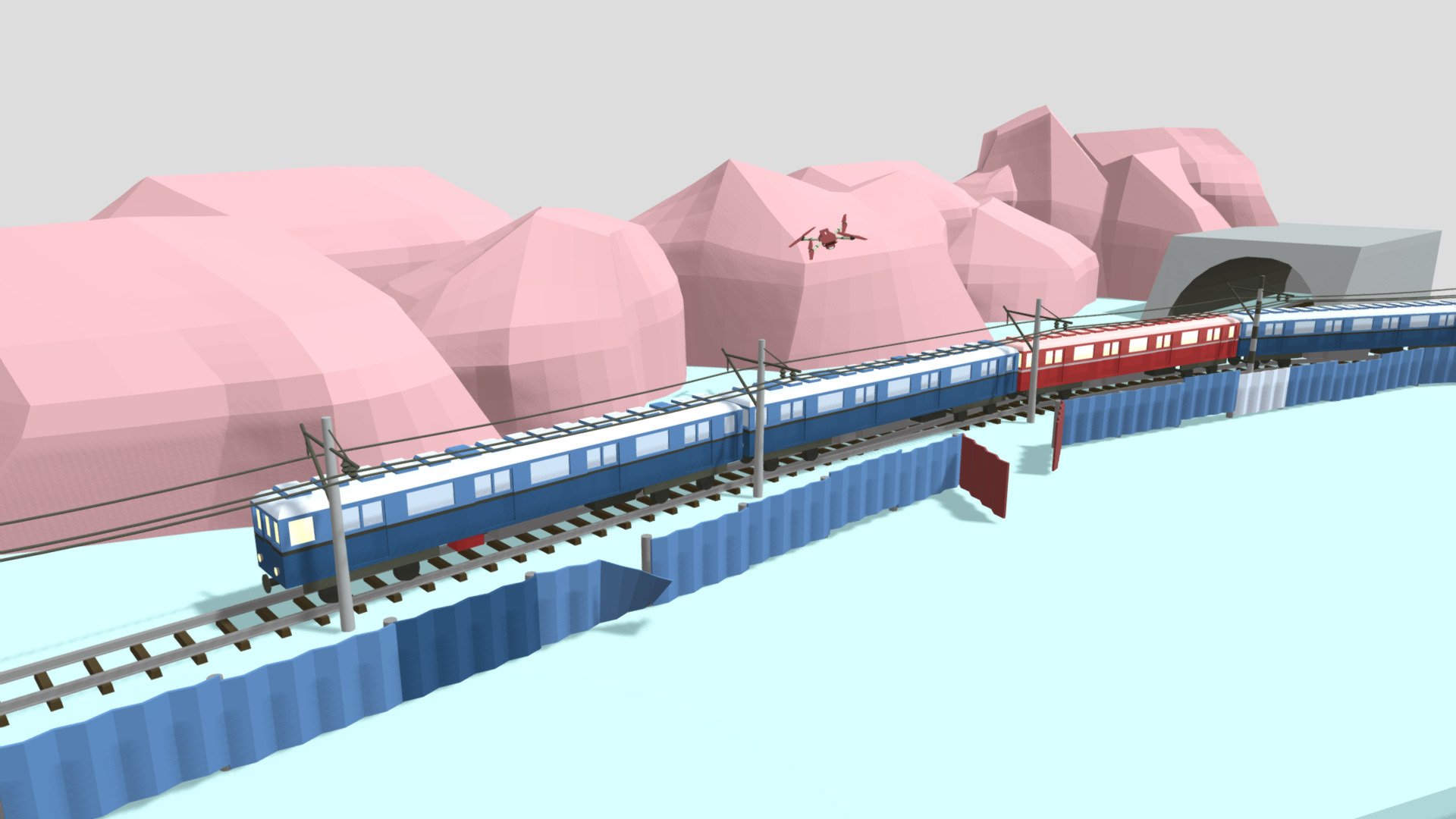 Train or metro - Download Free 3D model by alexdouble [afe068f] - Sketchfab