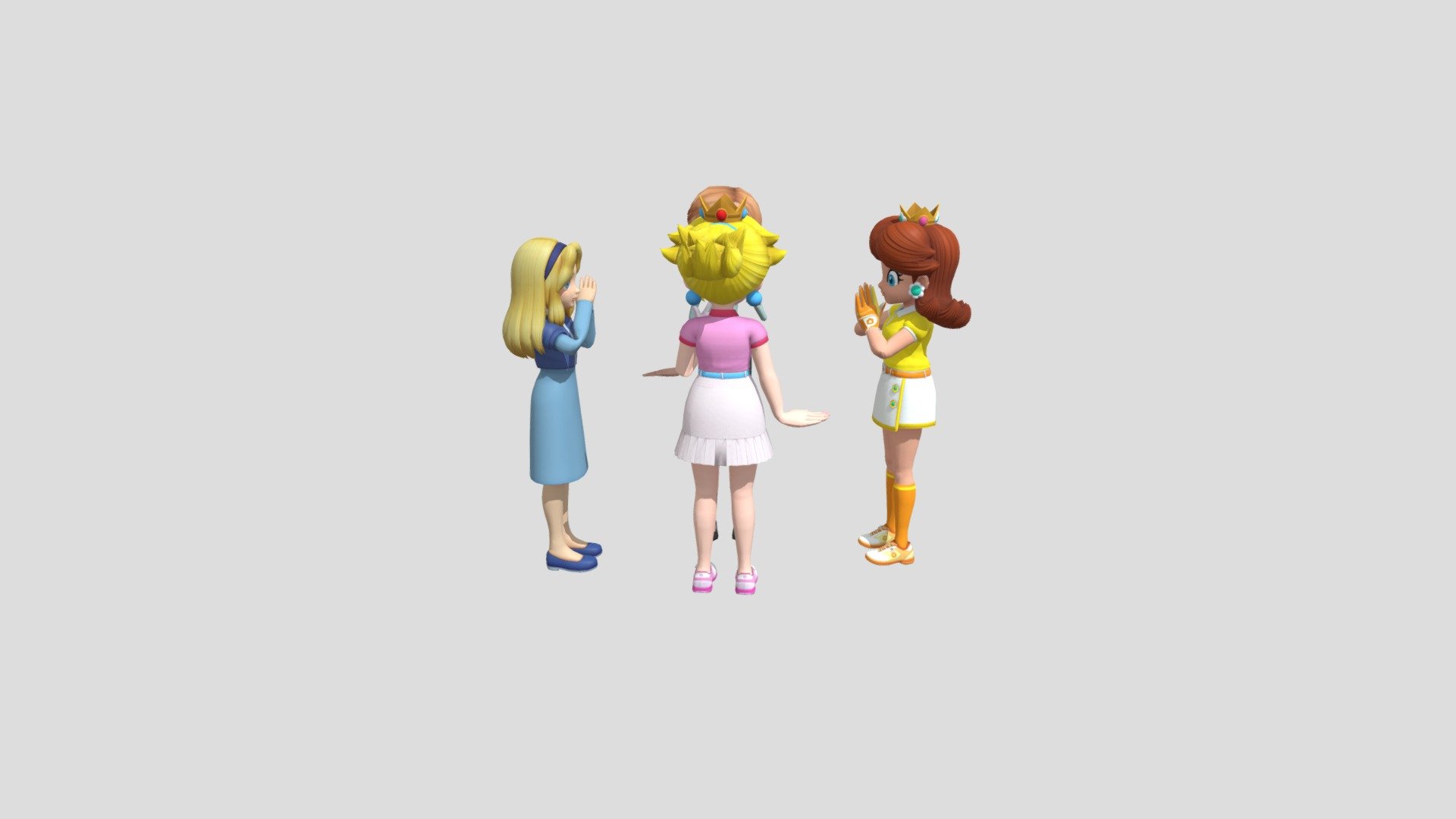 Sam, peach, daisy and Maria chatter. - Download Free 3D model by ...