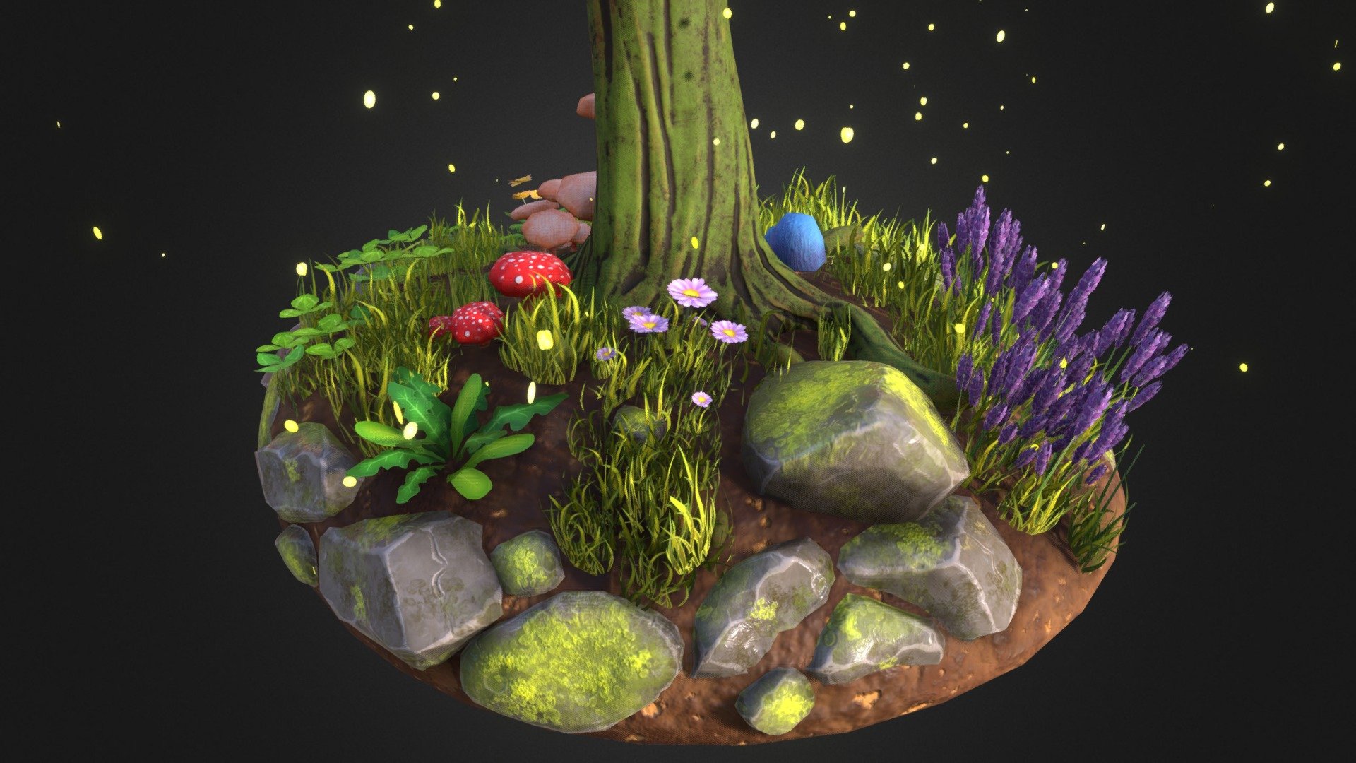 Kinoko - Diorama of Environmental Assets (Set 1) - 3D model by Sara ...
