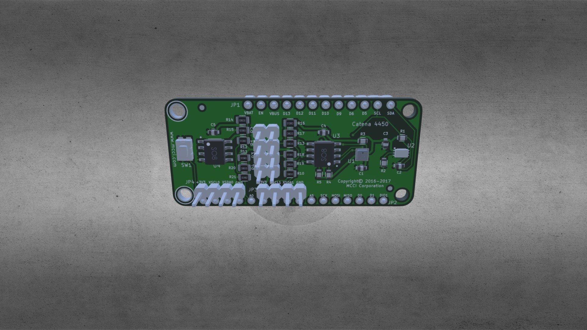 Catena-4450-MCCI-LW- Feather- Sensor- Shield-3D - 3D model by ...