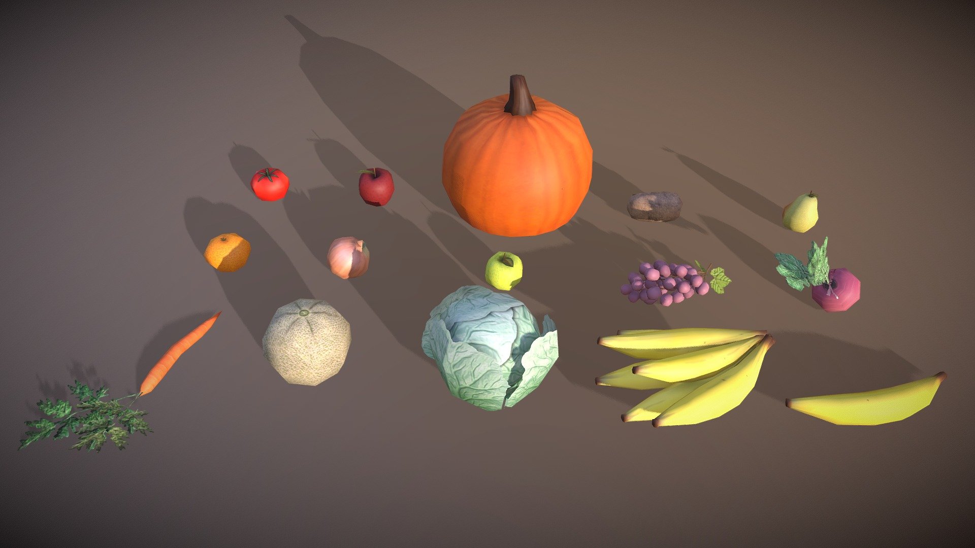 Fruits And Veggies - Buy Royalty Free 3D model by Laurie Annis ...