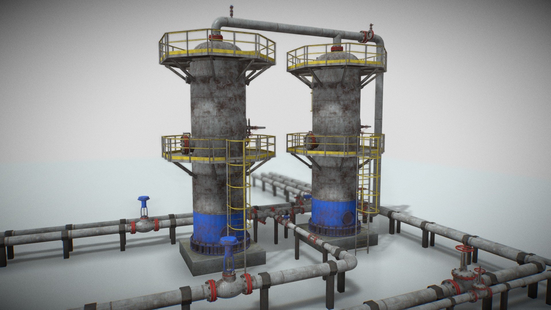 Industrial Vertical Vessel PBR Game Ready - Buy Royalty Free 3D model ...