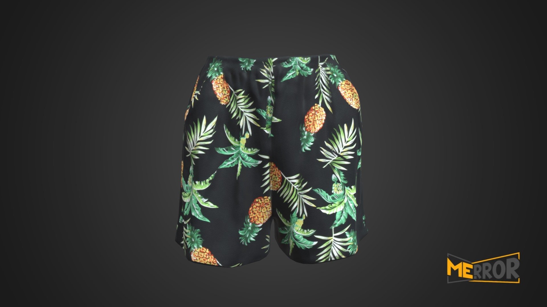 [Game-ready] Pineapple Patterned Shorts - Buy Royalty Free 3D model by ...