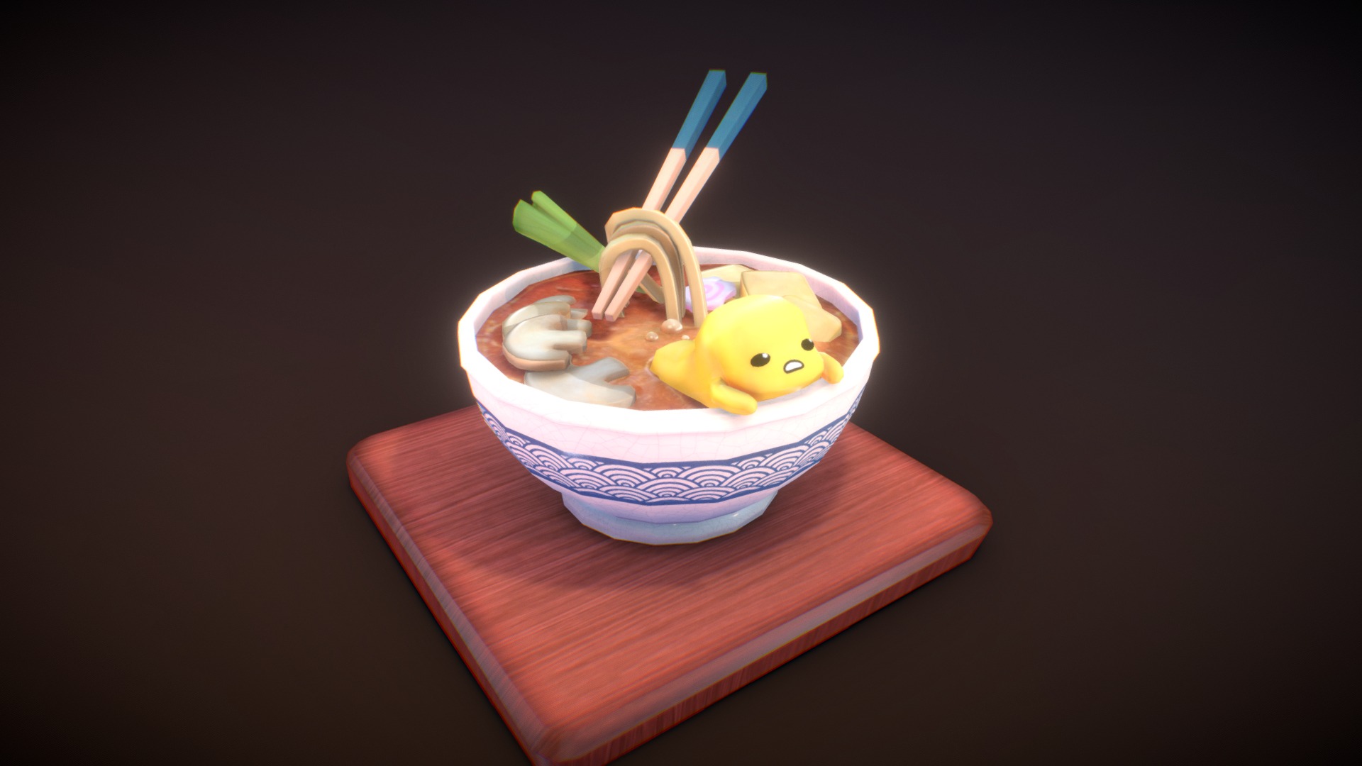 gudetama ramen - 3D model by mxyzptlk [afeddc5] - Sketchfab