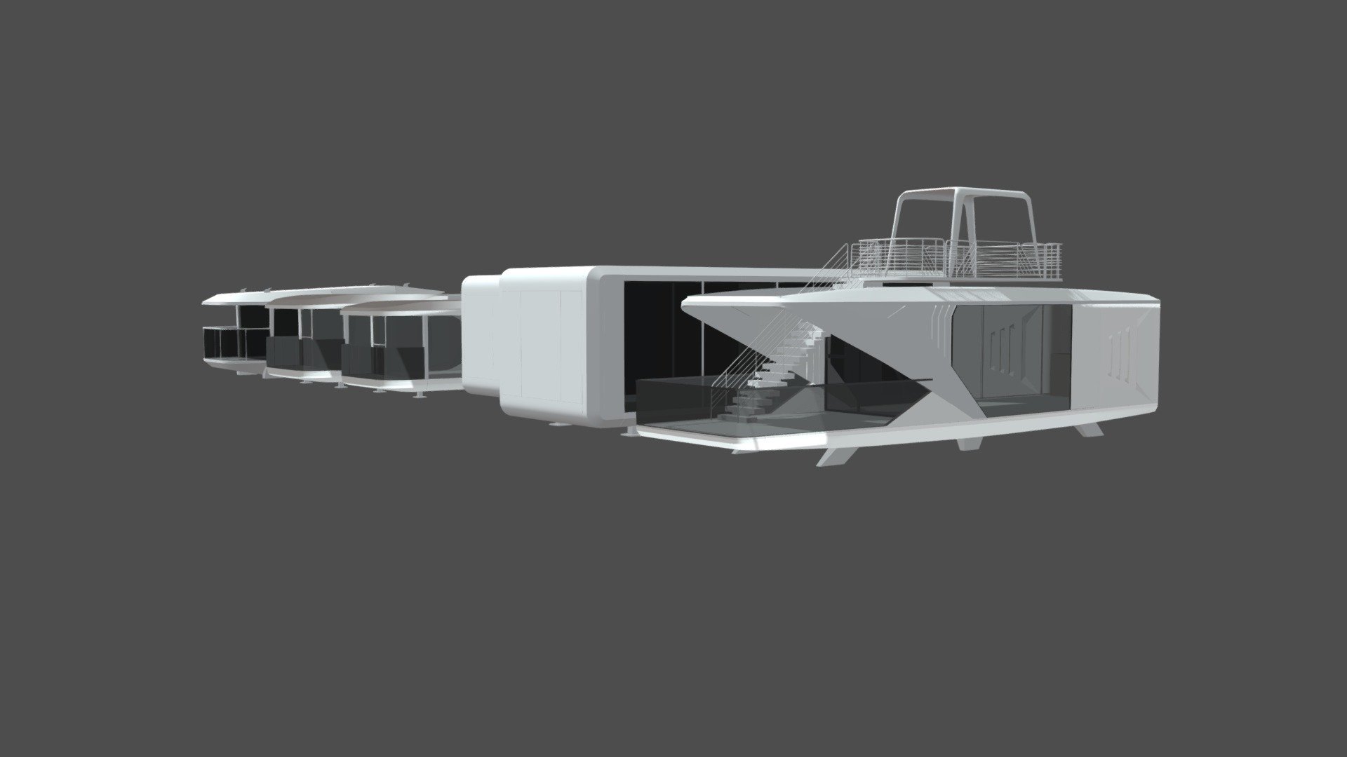 6 futuristic houses - Download Free 3D model by mormphy [aff4975 ...