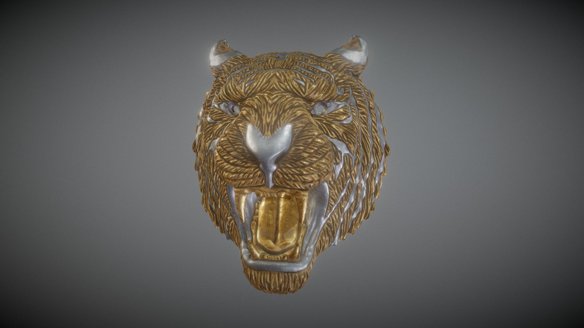 Tiger necklace amulet for jewelry 3d-printing - 3D model by SEVEZ ...