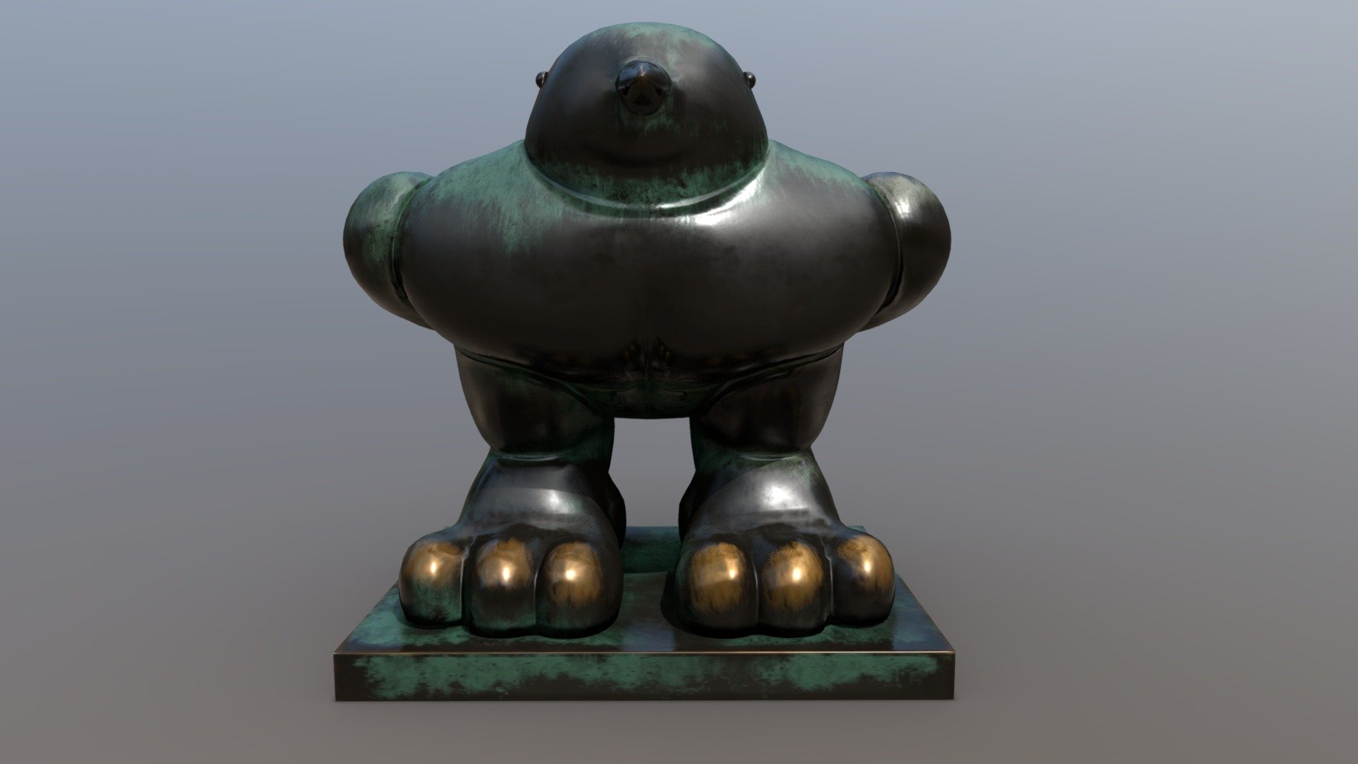 Botero bird sculpture 3D - 3D model by alzarac [aff6e3e] - Sketchfab