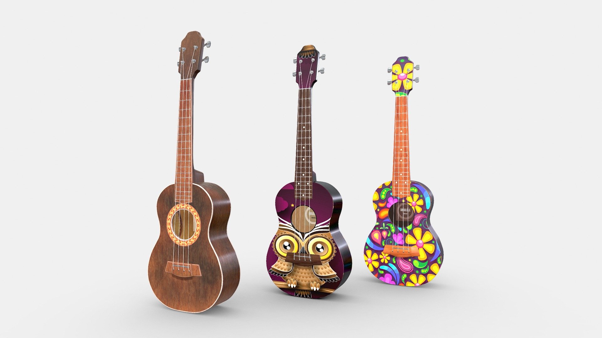 Ukulele Guitar Part 2 - 3D model by red-polygon [aff87e6] - Sketchfab