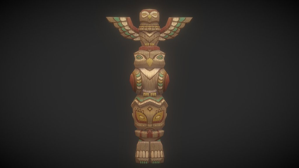 Wood Carving Totem - 3D model by domoding [affdfe4] - Sketchfab