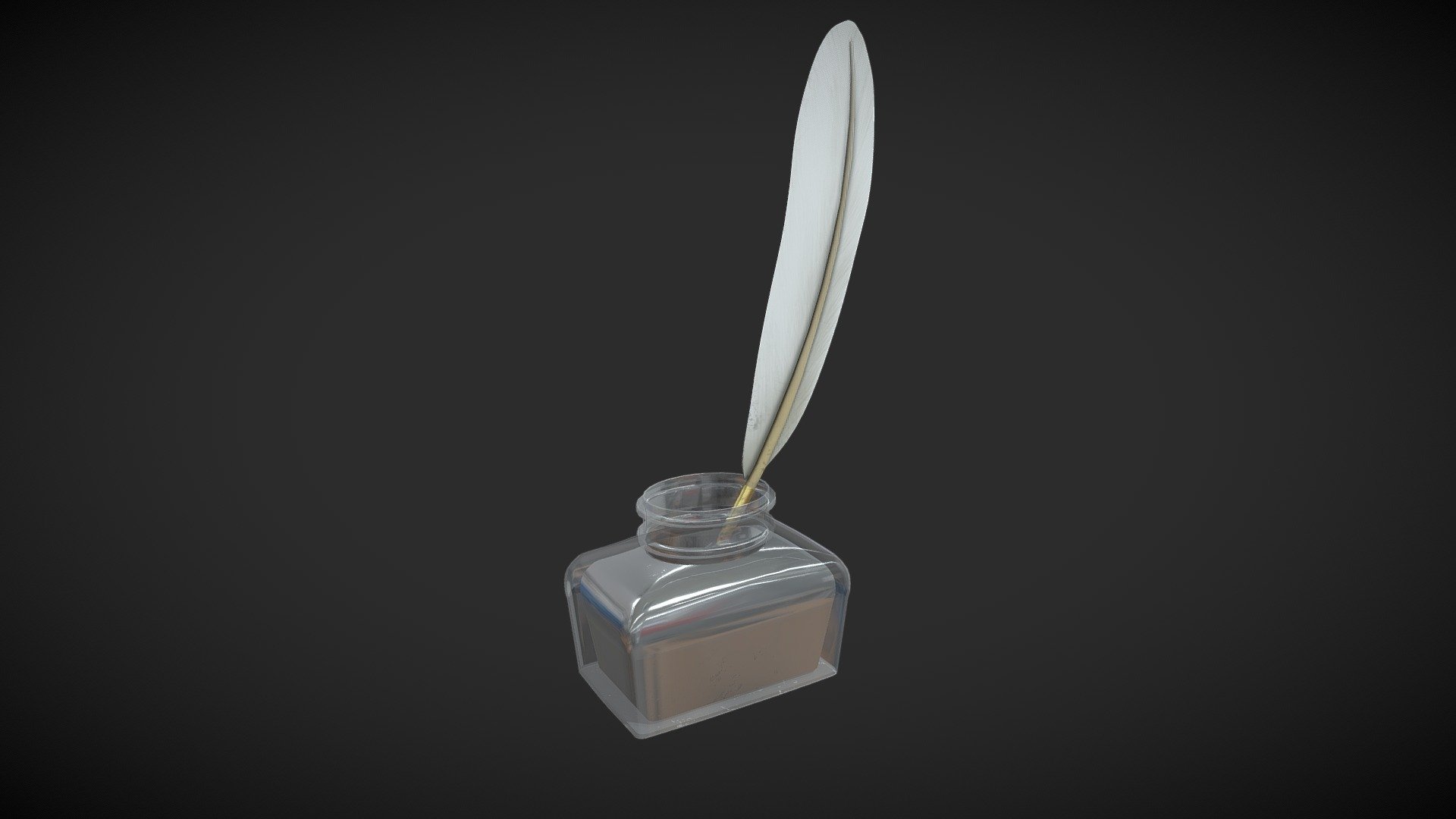 Ink Pot and Feather - Buy Royalty Free 3D model by Jake6665 [affe438 ...
