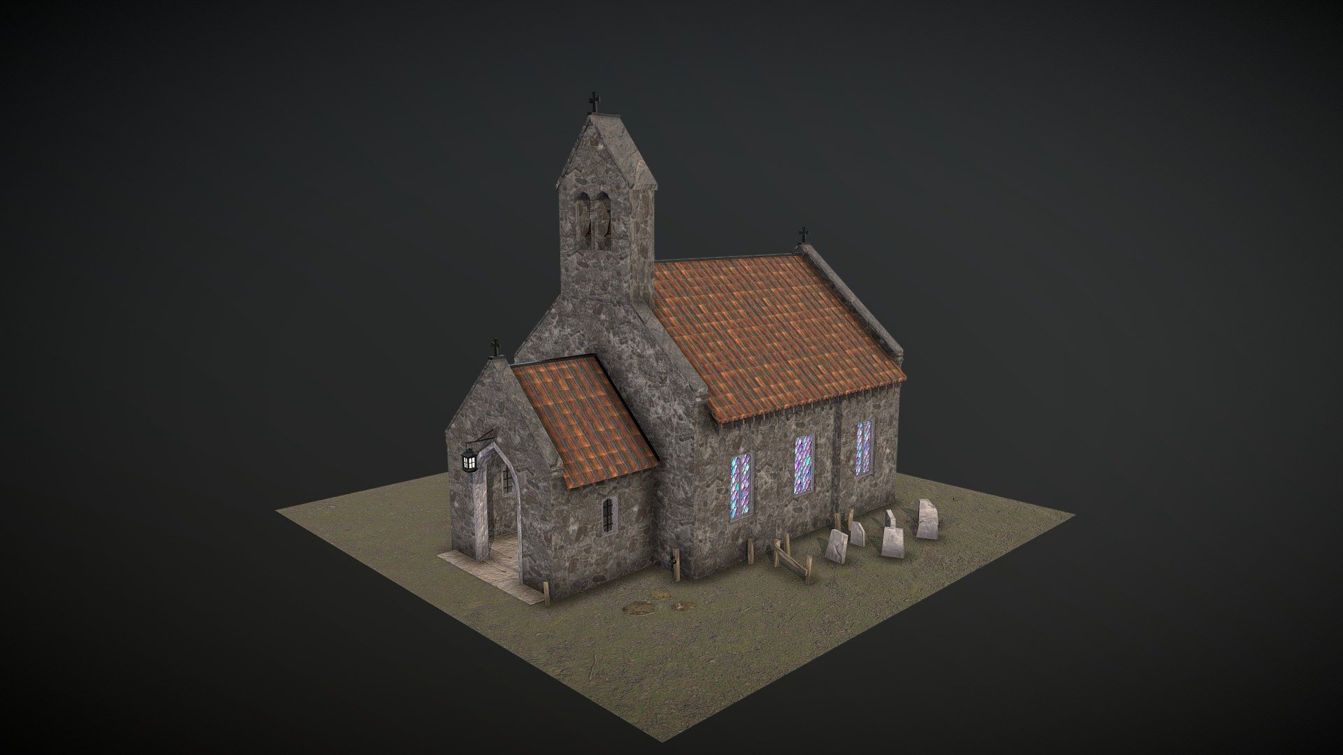 Old tiny medieval church - 3D model by zdani98 [affe707] - Sketchfab