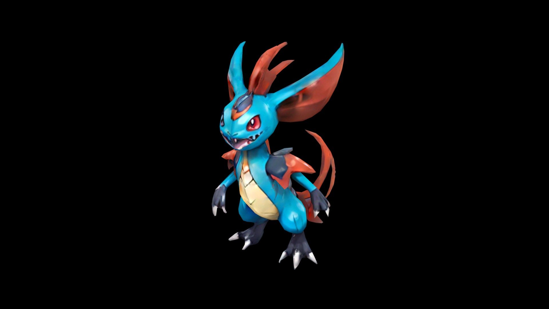 "Blue Azure Vertebrate Rabbit A Mythical Creatur - Download Free 3D ...