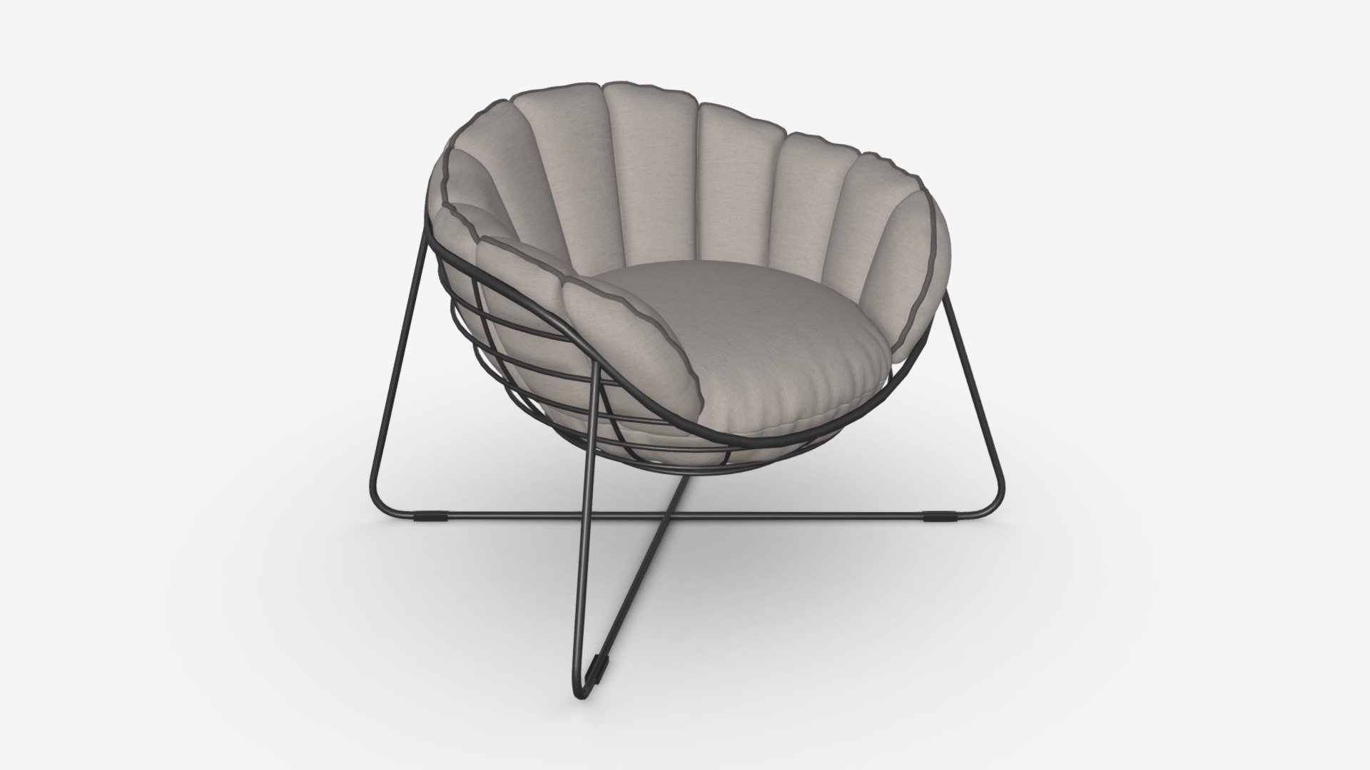 Outdoor garden chair with cushion - Buy Royalty Free 3D model by ...