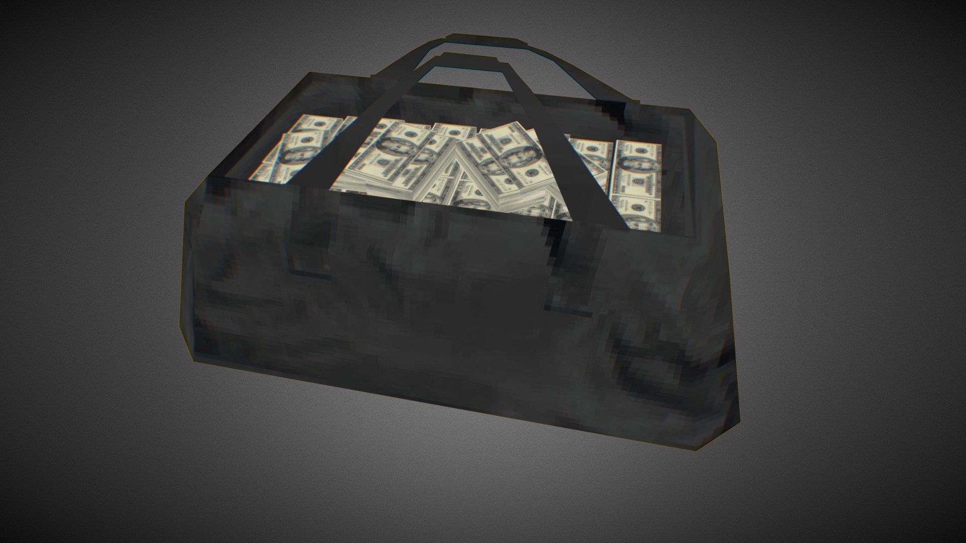 PS1 Style money duffel bag - 3D model by V&V (@dragonburn3600) [b002abb] - Sketchfab