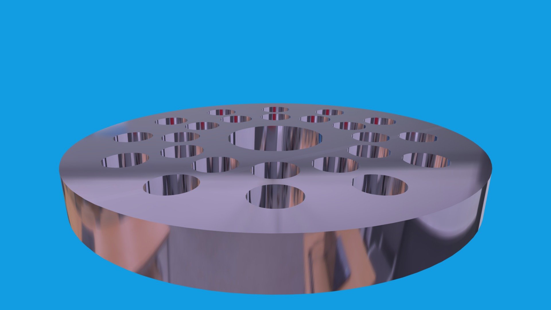 Disc with positioning holes. - 3D model by fasteng [b008892] - Sketchfab